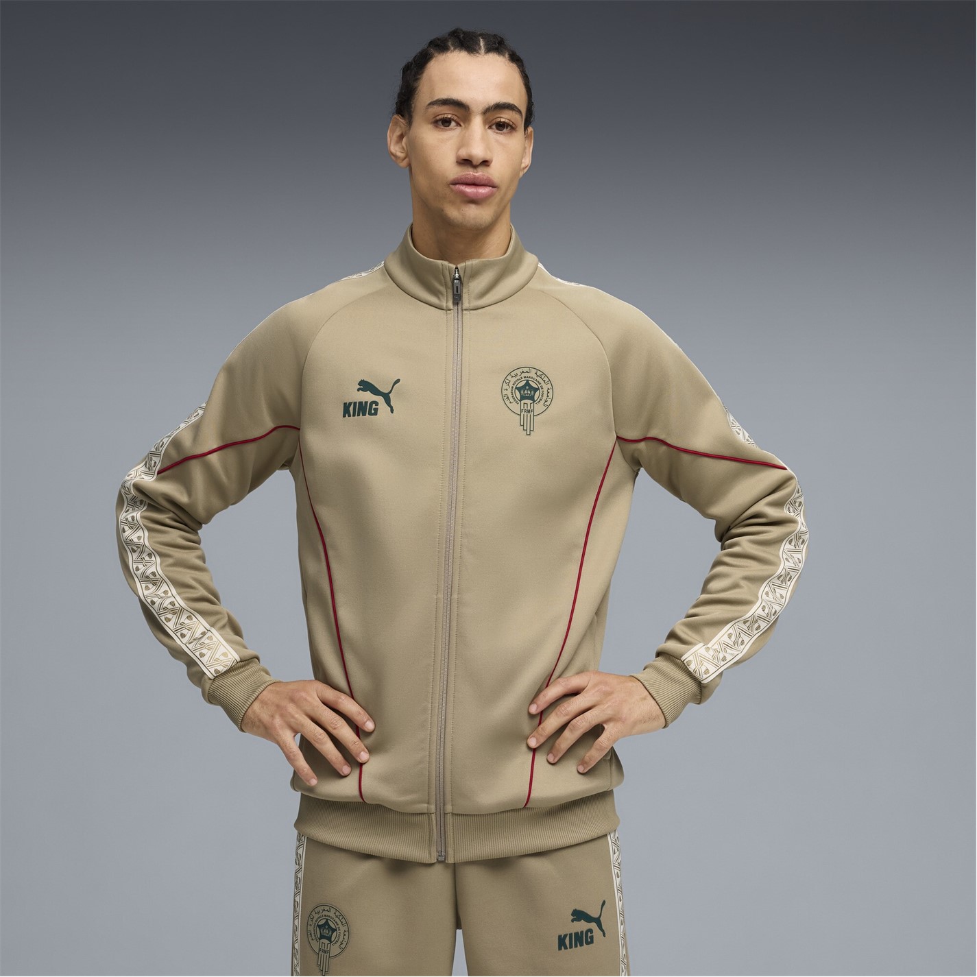 Puma | Mens Morocco Tracksuit Top World Cup 2026 | Beige/Green ...