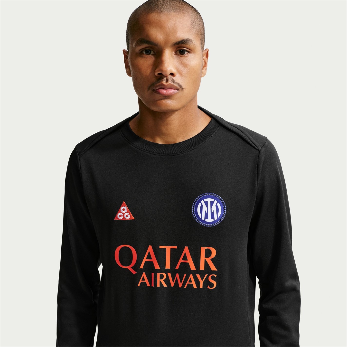Nike | Mens Inter Milan x ACG Pre-Match Drill Top | Black/Orange ...