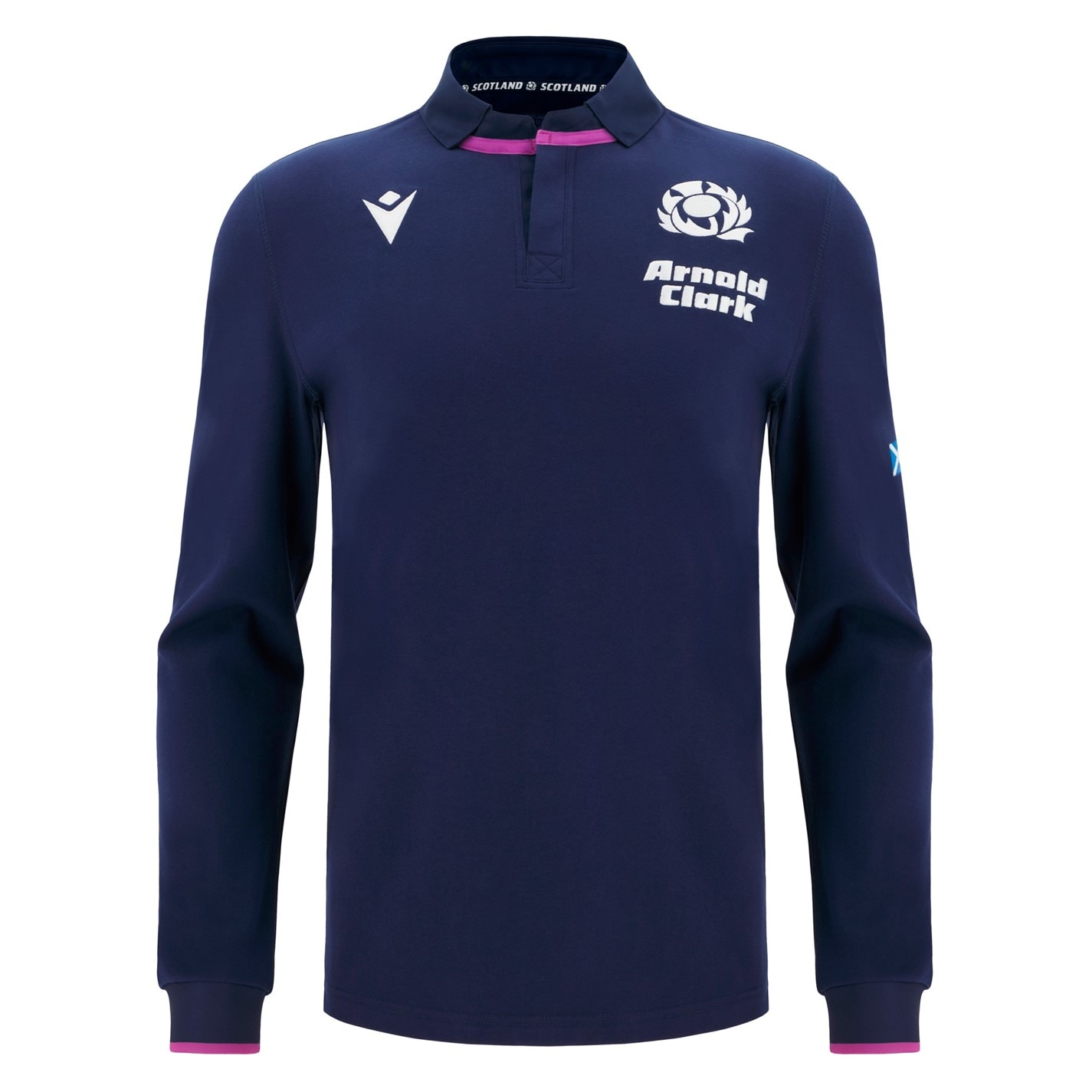 Macron | Scotland Rugby Long Sleeve Home Shirt 2025 Adults | Navy ...