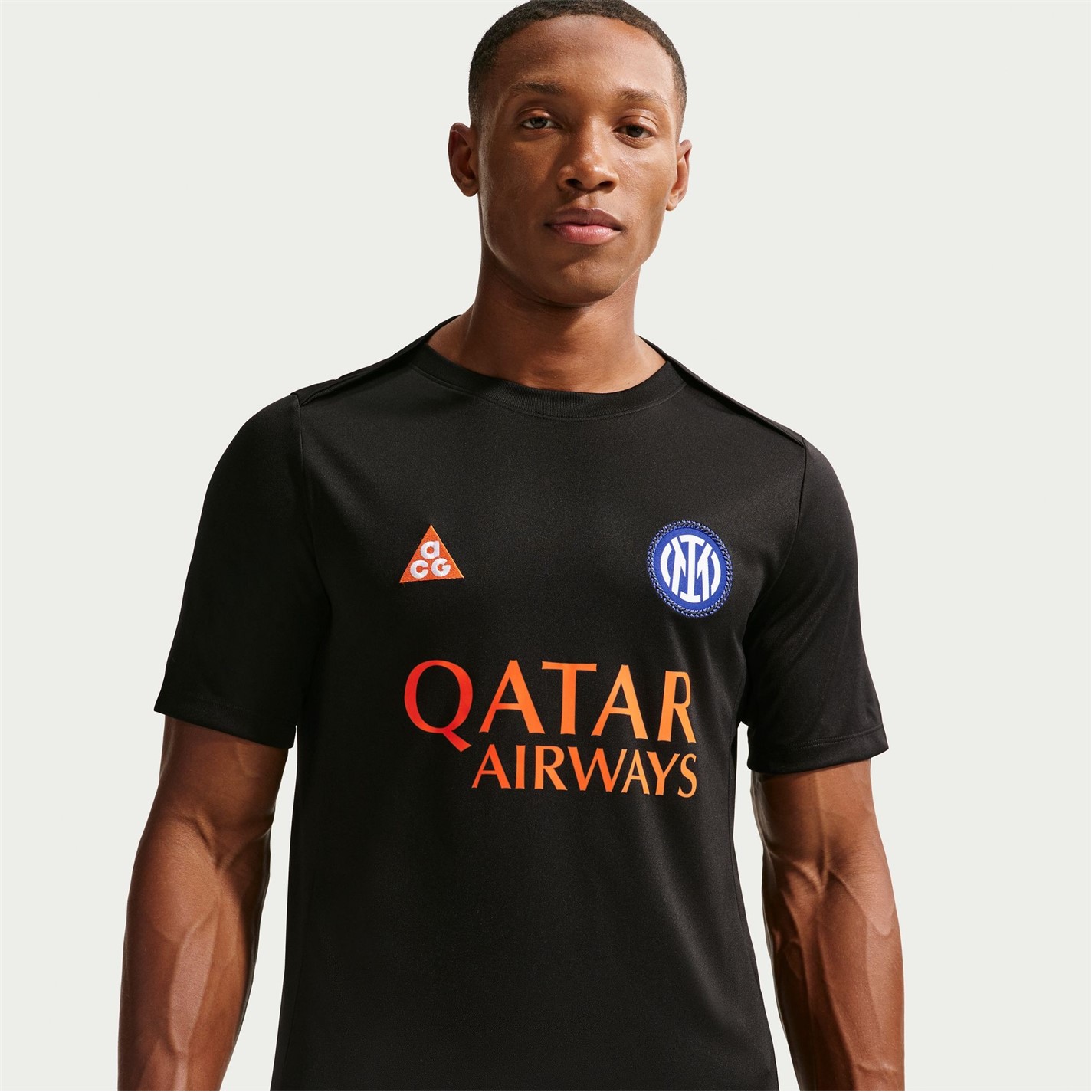 Nike | Mens Inter Milan Pre-Match Shirt | Black/Orange | SportsDirect.com
