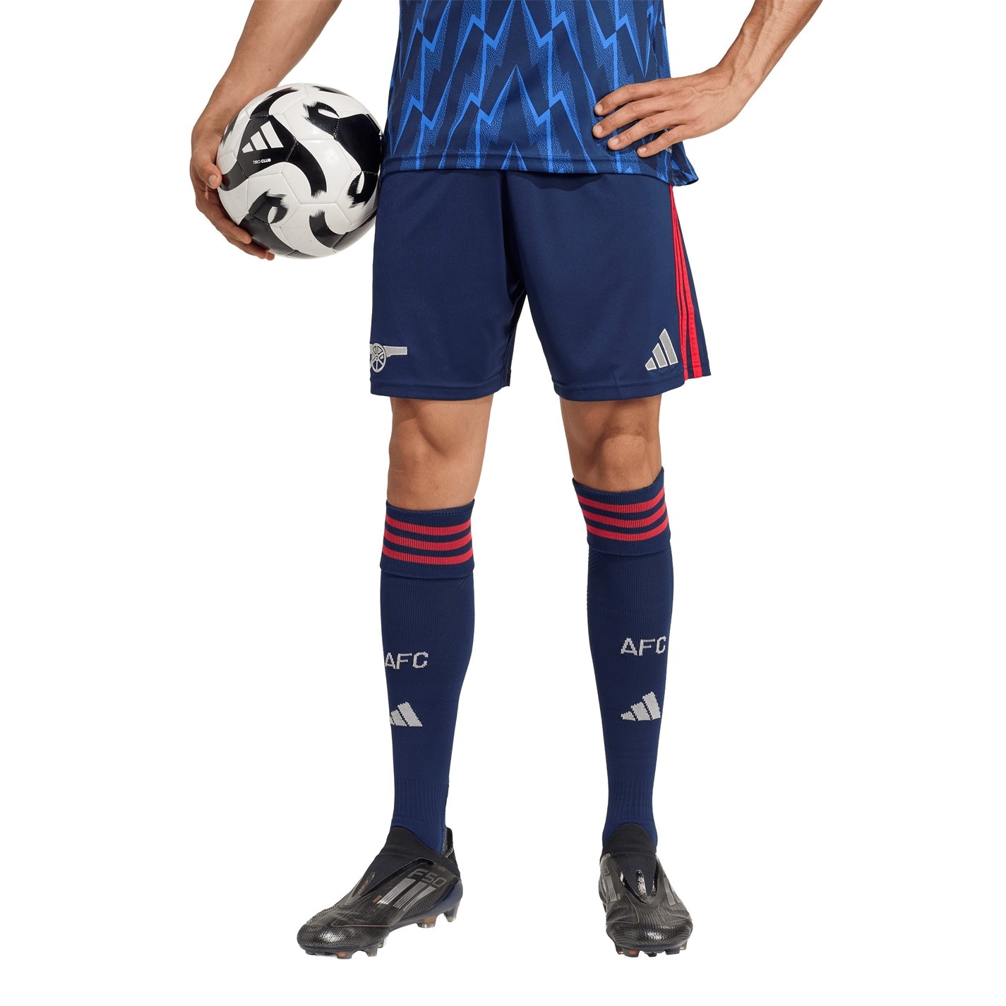 adidas | Arsenal Away Shorts 2025 2026 Adults | Blue/Grey ...
