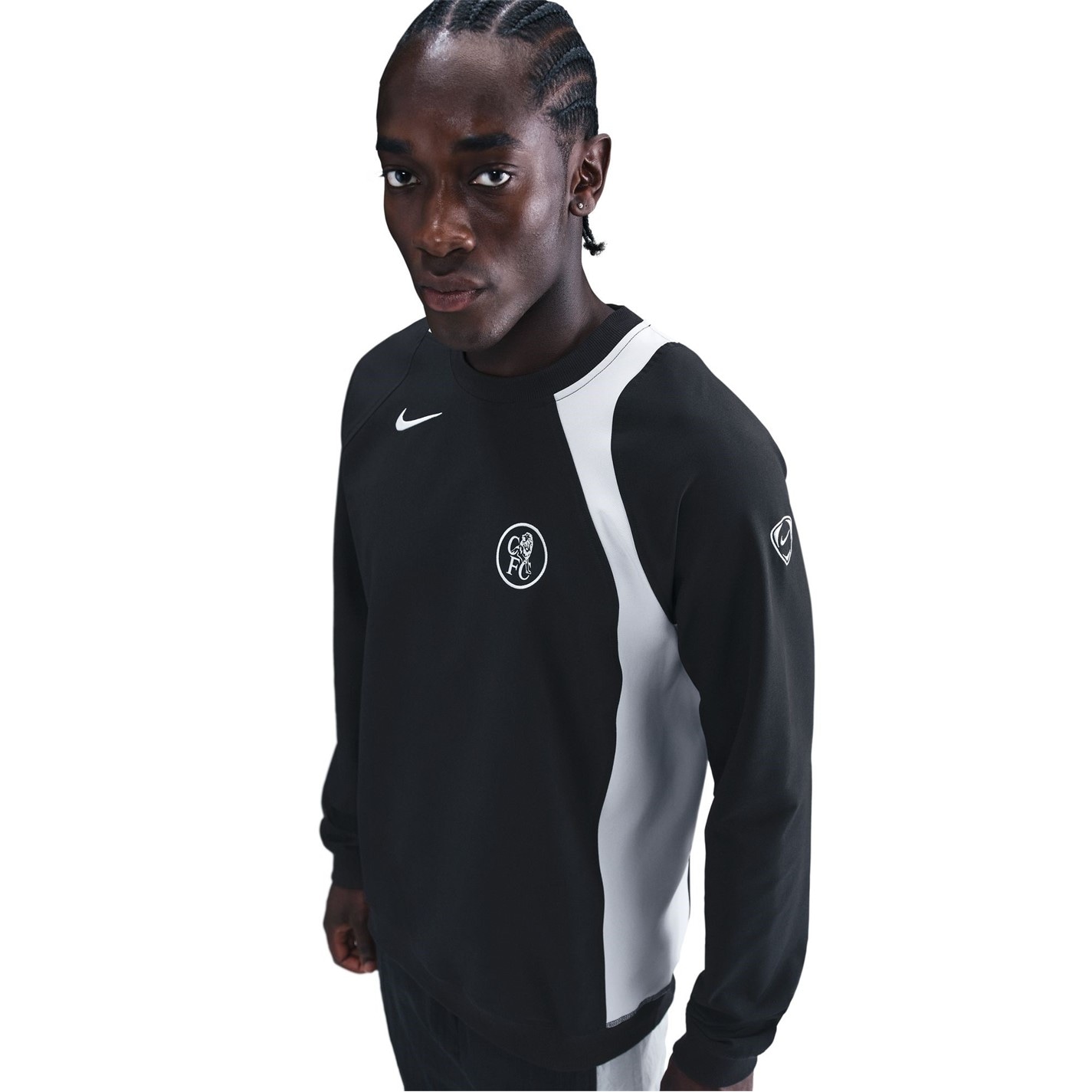 Nike | Chelsea T90 Crew Sweater Mens | Black/Silver | SportsDirect.com