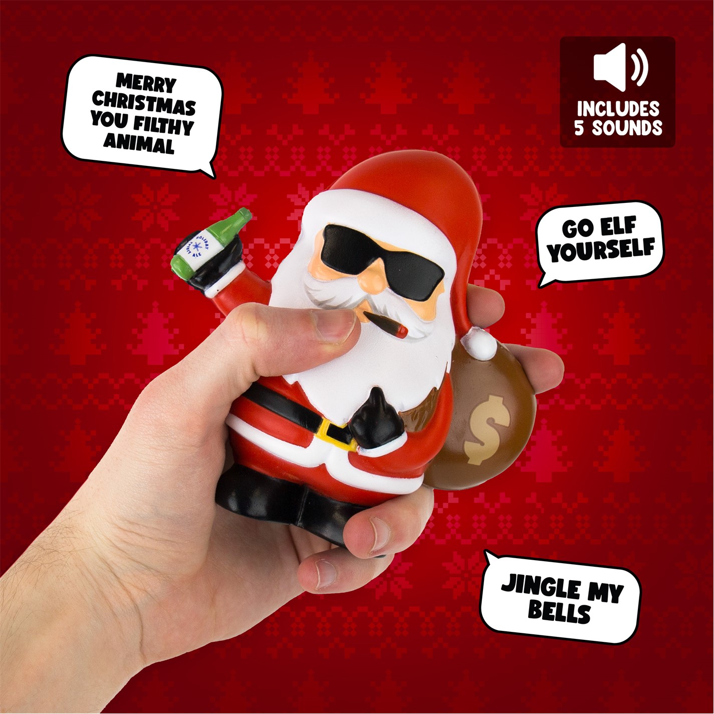 Gift Republic | Bad Santa – Talking Stress Reliever | Multi ...