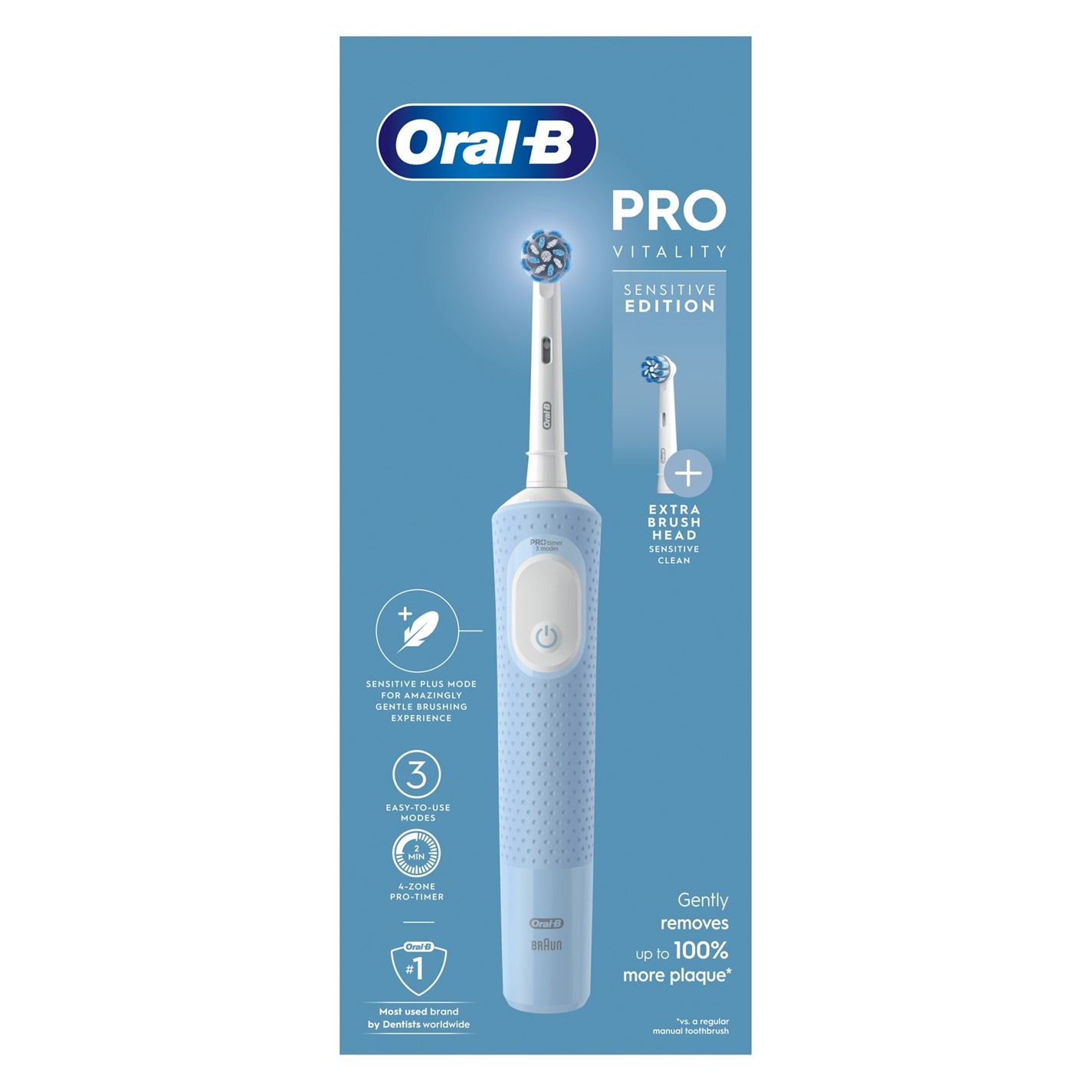 Oral B | Oral-B Vitality Pro Blue Rechargeable Toothbrush | Blue ...
