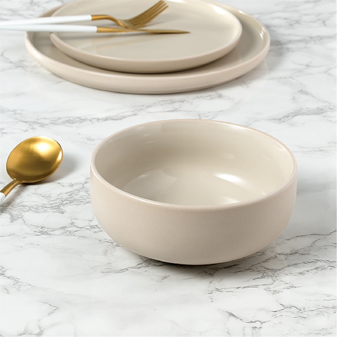 Waterside | 12pc Cream Matt/Shiny Dinner Set | Multi | SportsDirect.com