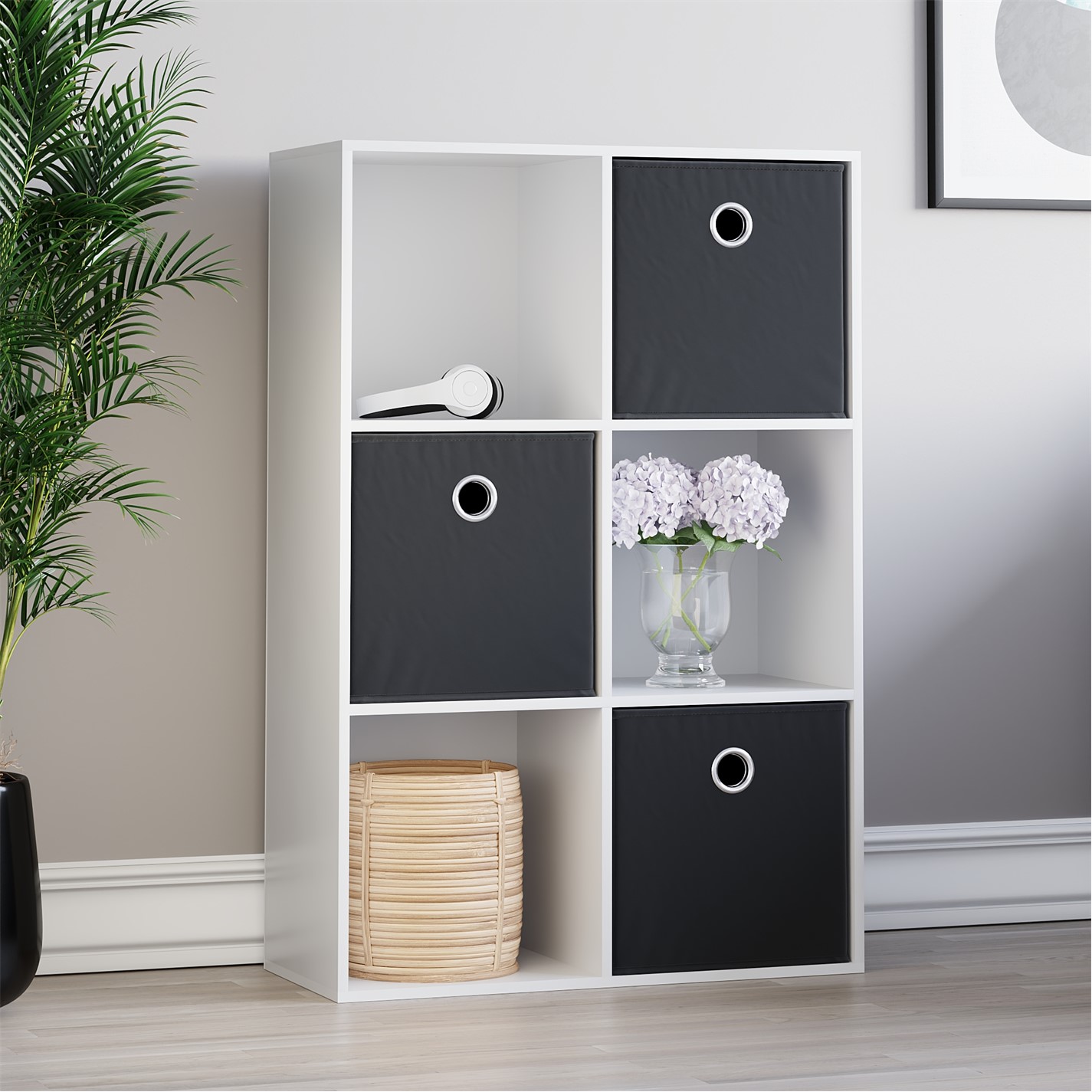 Lassic | 2x3 Cube Storage Unit (W) + Set of 3 Storage Cubes | Hard ...
