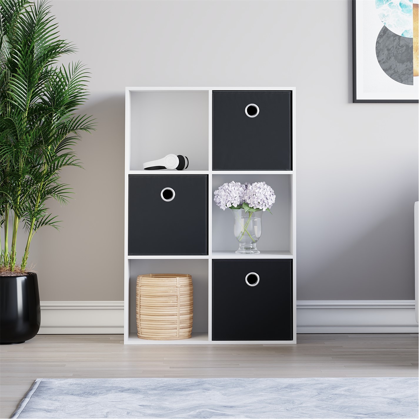 Lassic | 2x3 Cube Storage Unit (W) + Set of 3 Storage Cubes | Hard ...