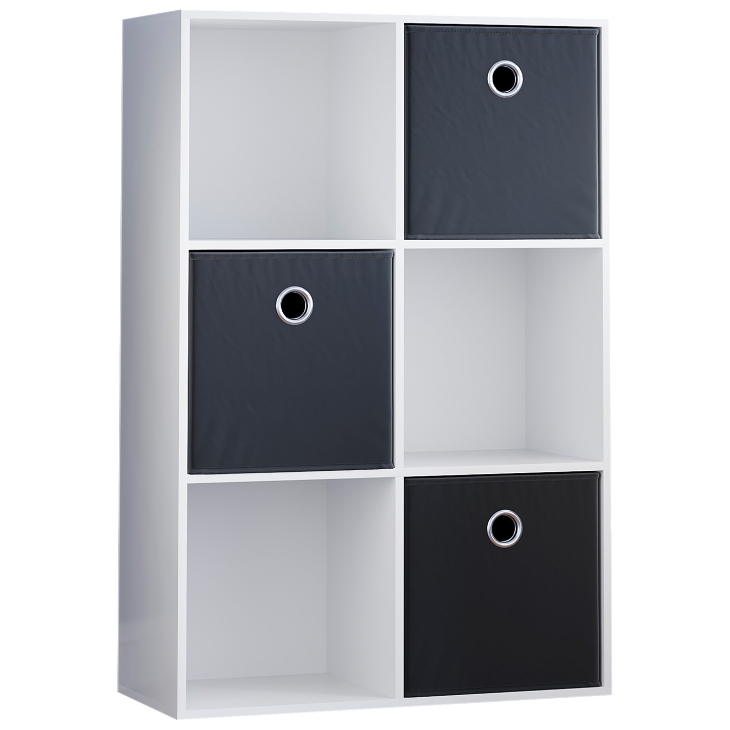 Lassic | 2x3 Cube Storage Unit (W) + Set of 3 Storage Cubes | Hard ...
