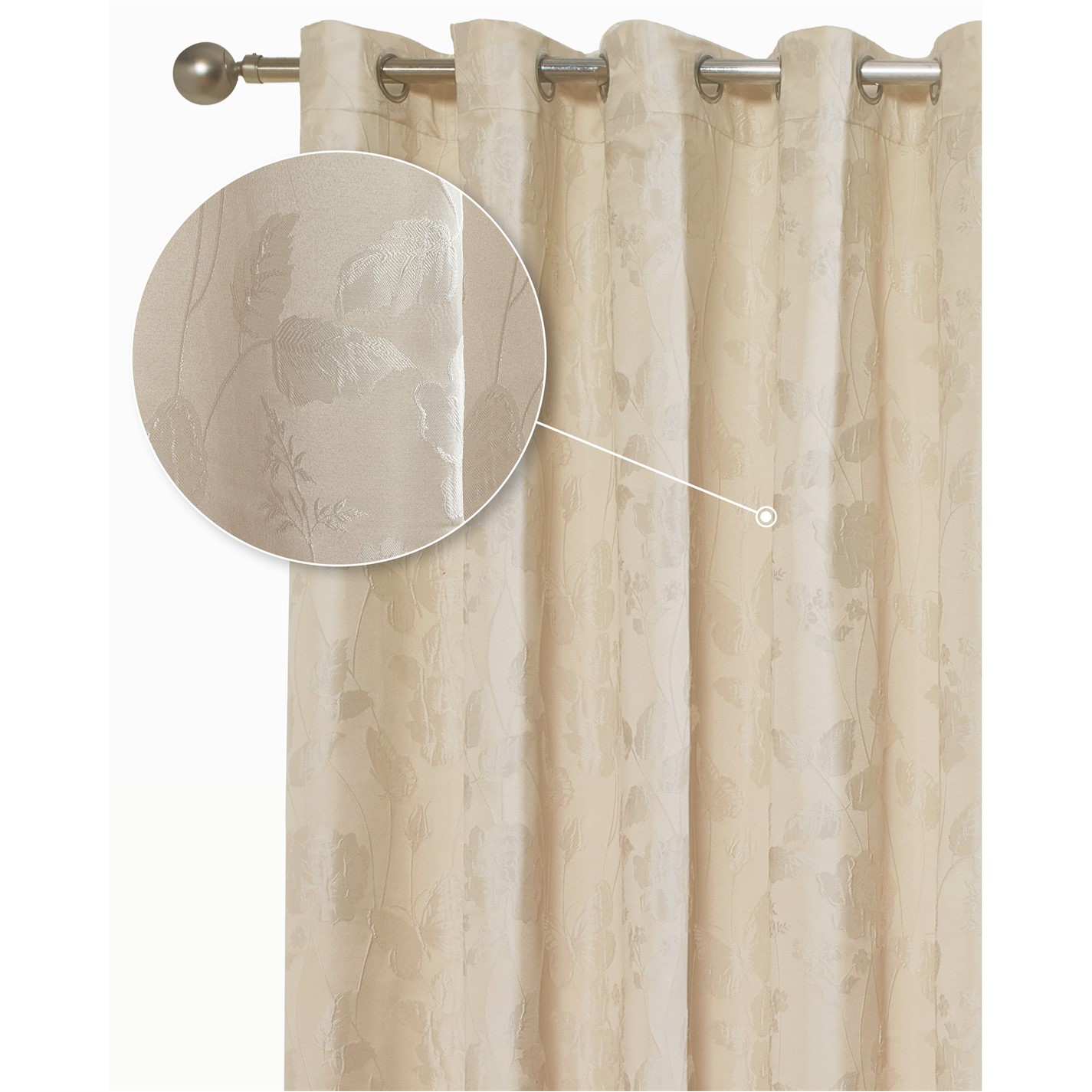Emma Barclay | Lined Jacquard Curtains Eyelet Butterfly Meadow | Eyelet ...