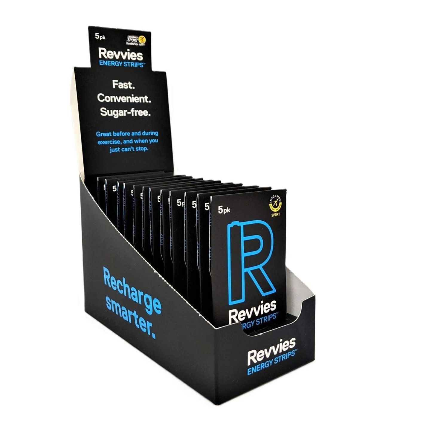 Revvies | Energy Strips 40mg of Caffeine (12 x 5 Pack) | Arctic Charge ...