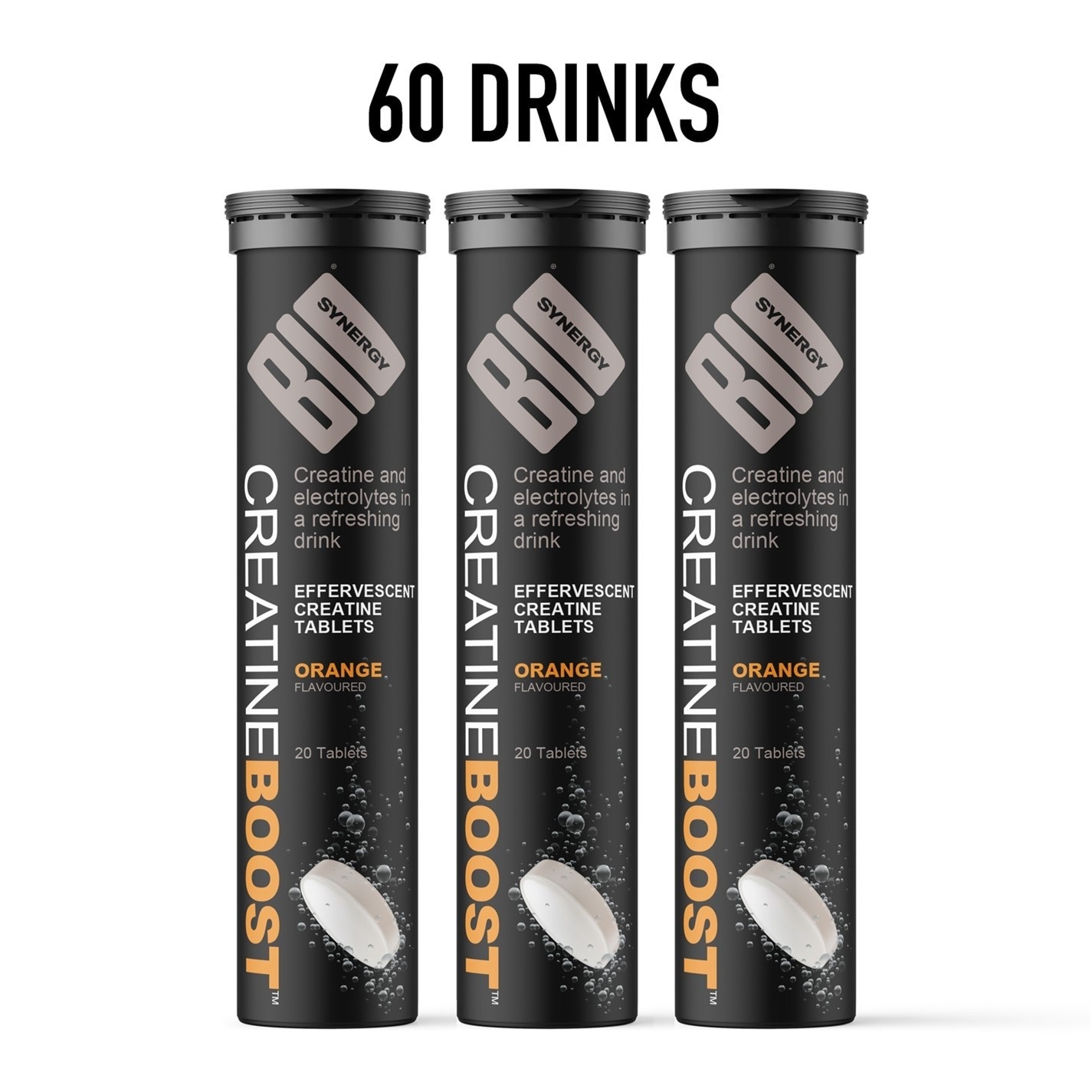 Bio-Synergy | Creatine Boost Effervescent orange - 3 x 20 serv | Citrus ...