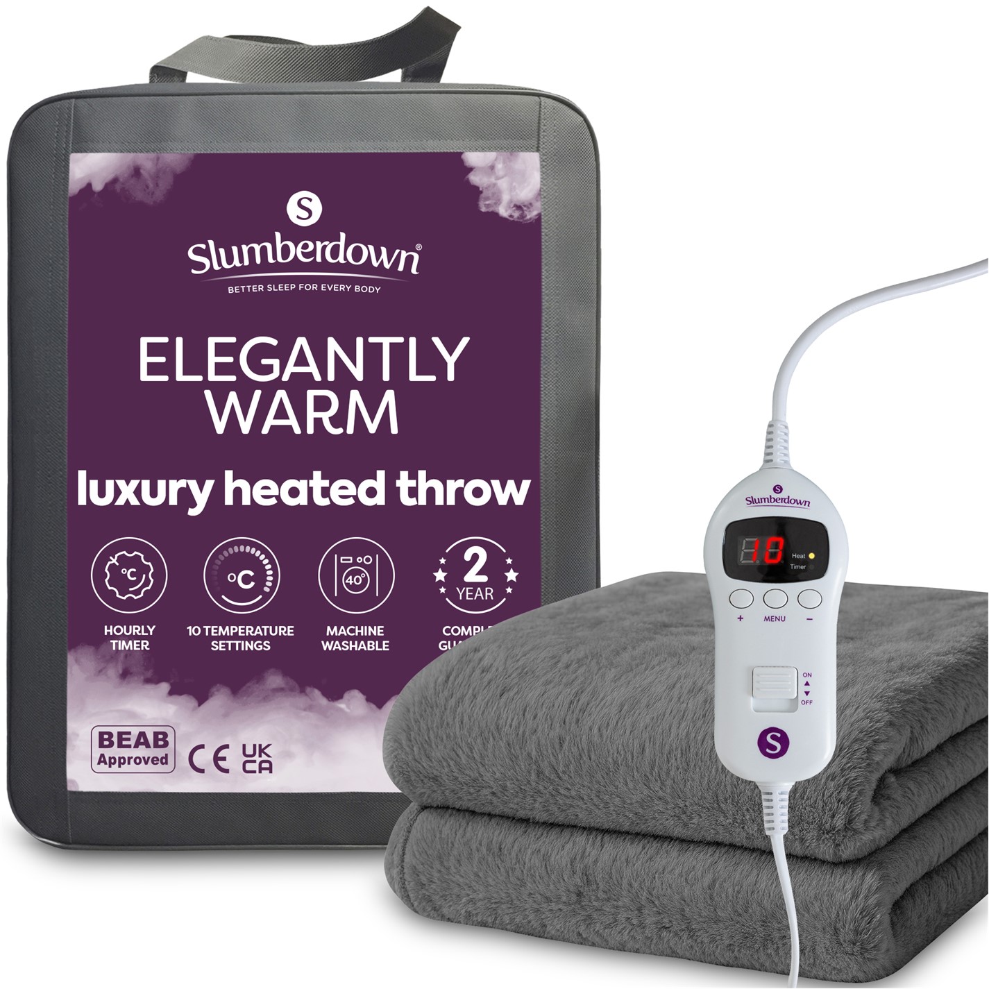 Slumberdown | Elegantly Warm Luxury Heated Throw | Throws ...