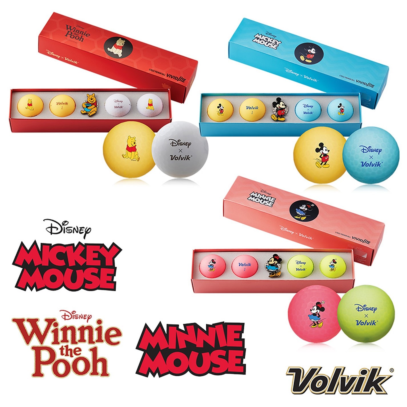 Volvik | Disney Vivid Lite Goll Balls | Golf Balls | SportsDirect.com