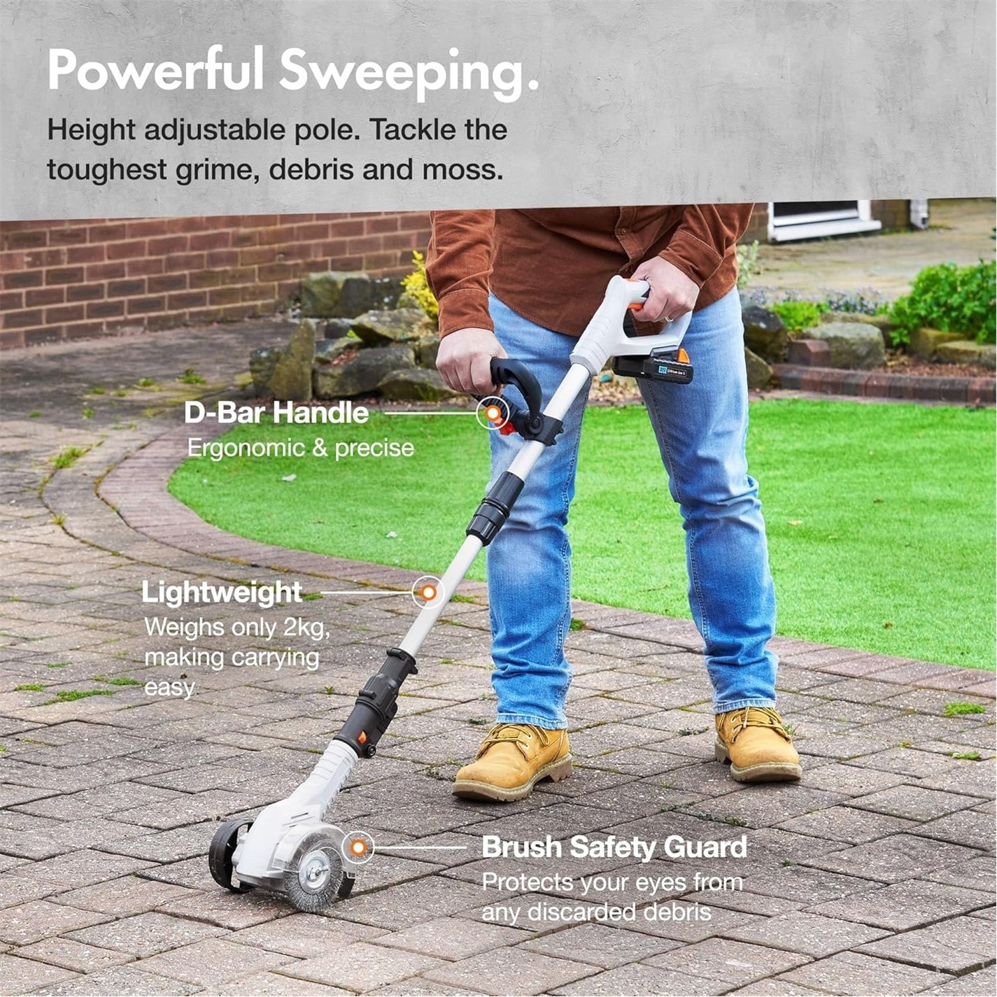 VonHaus | VonHaus G-Series Electric Weed Sweeper | Grey | SportsDirect.com