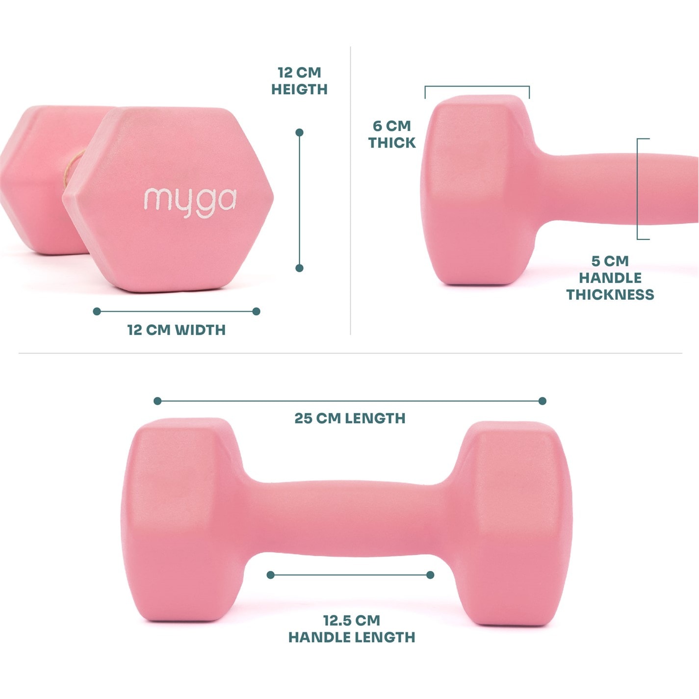 Myga | Myga Hex Dumbbells | Yoga Mats | SportsDirect.com