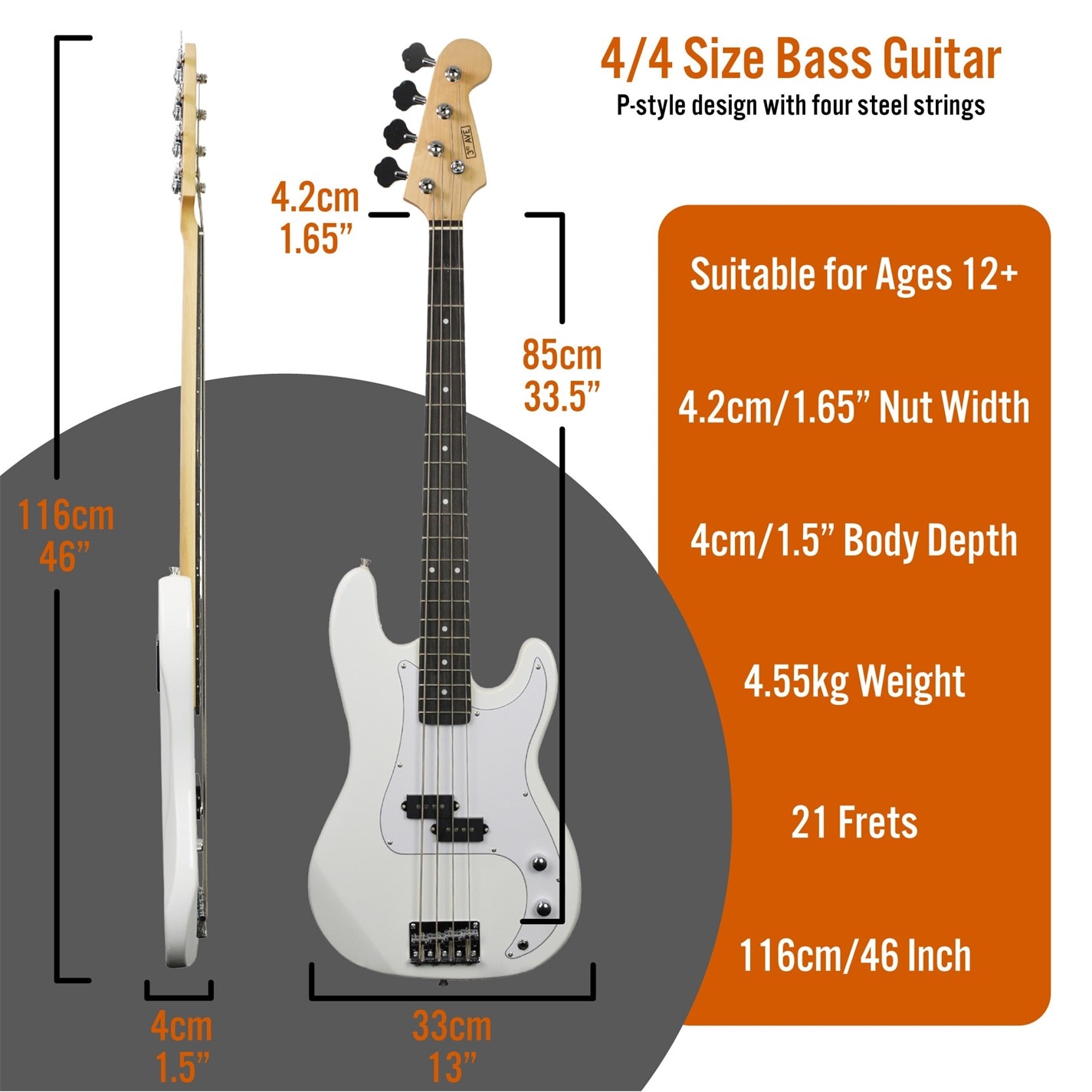 3rd Avenue | Electric Bass Guitar Pack | At Home Experiences ...