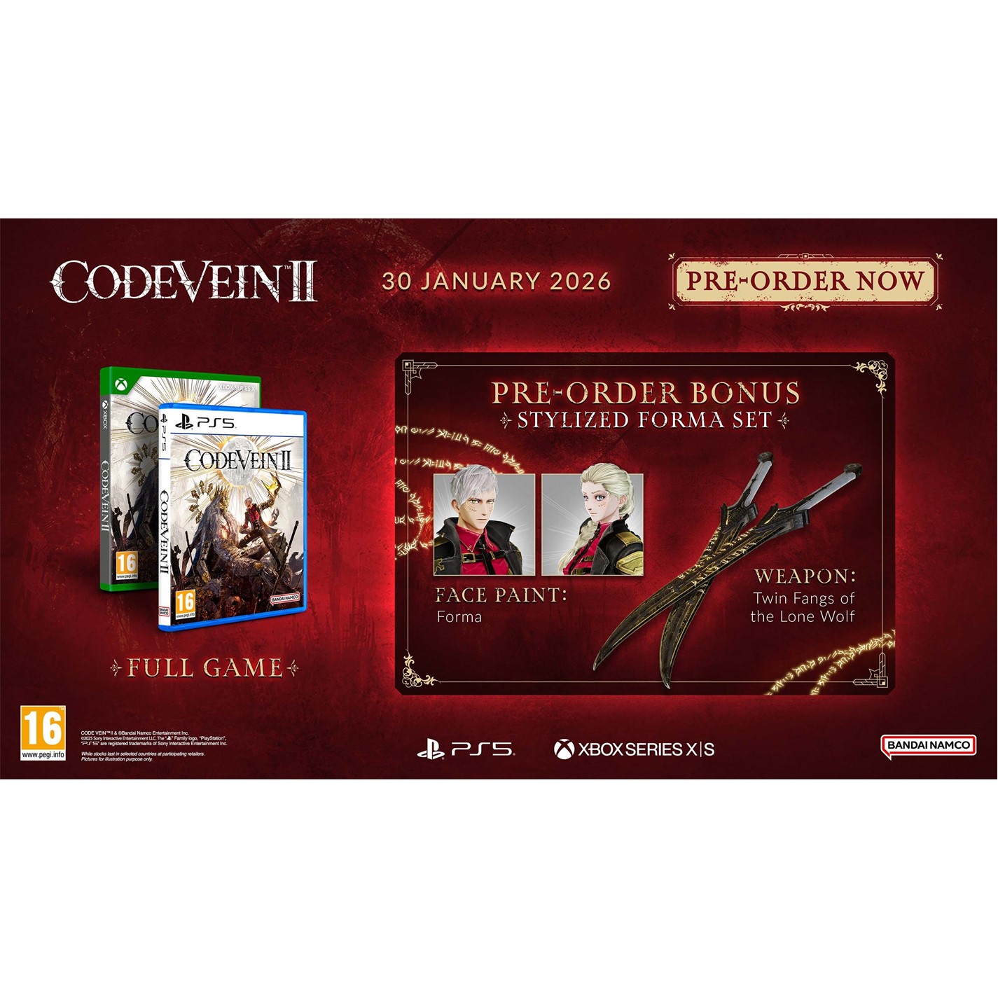 Bandai Namco Entertainment | Code Vein II | Xbox Series | SportsDirect.com
