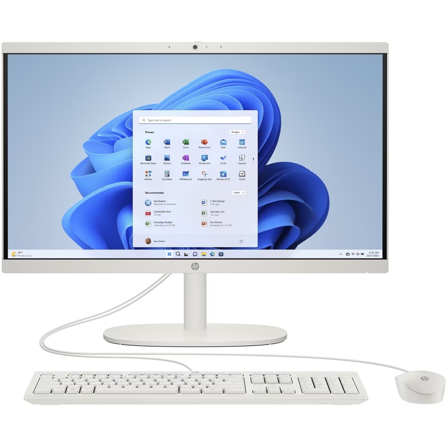 HP | 22 All In One PC Intel i3 8GB 256GB Win11 | White | SportsDirect.com