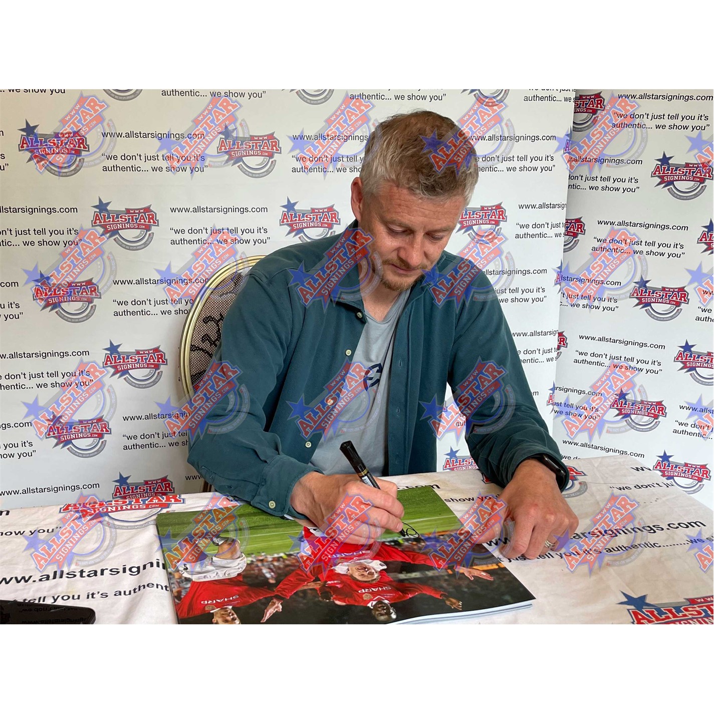 AllStarSignings Ltd | Ole Gunnar Solskjaer signed & framed Manchester ...