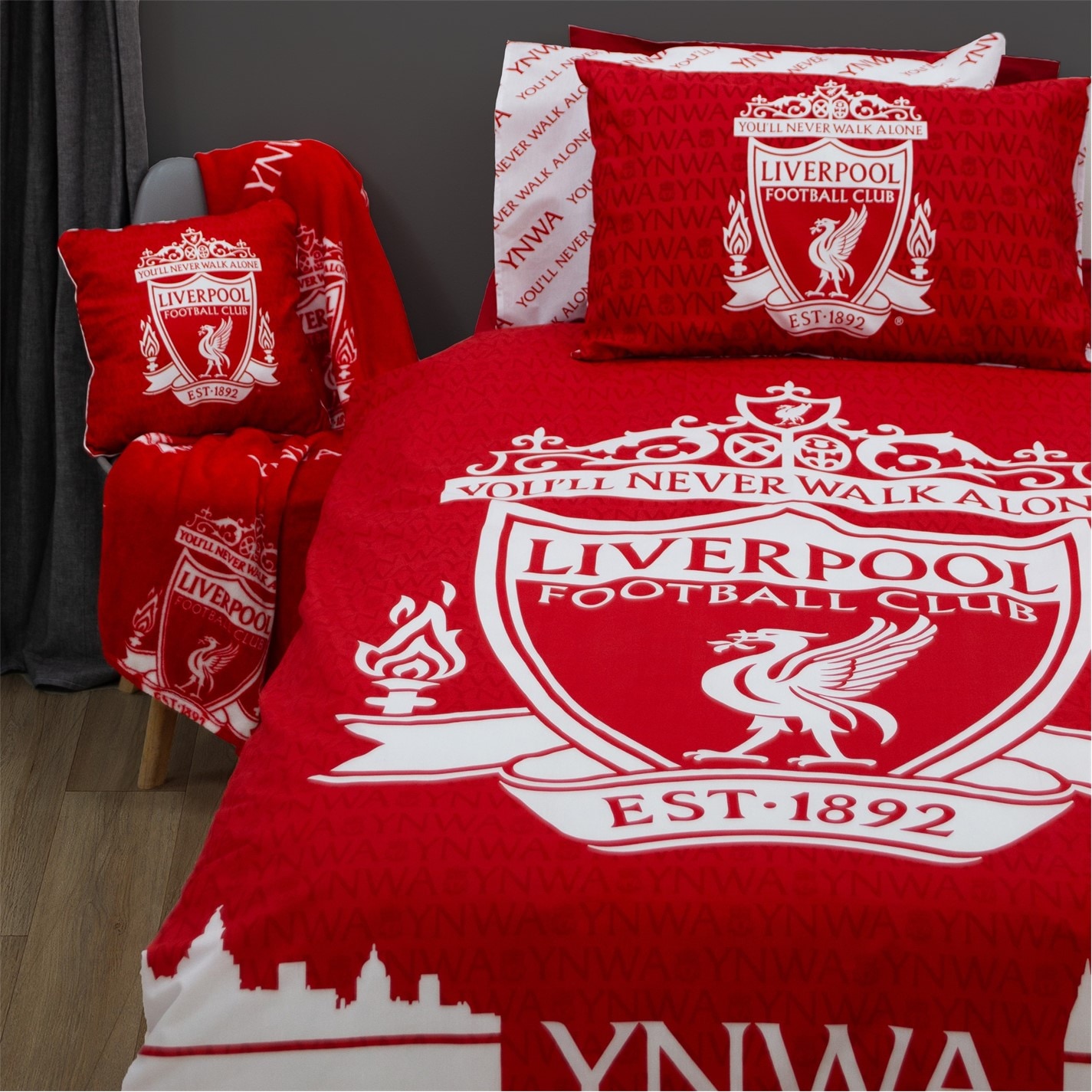 Liverpool FC | Liverpool FC Single Panel Duvet | Multi | SportsDirect.com