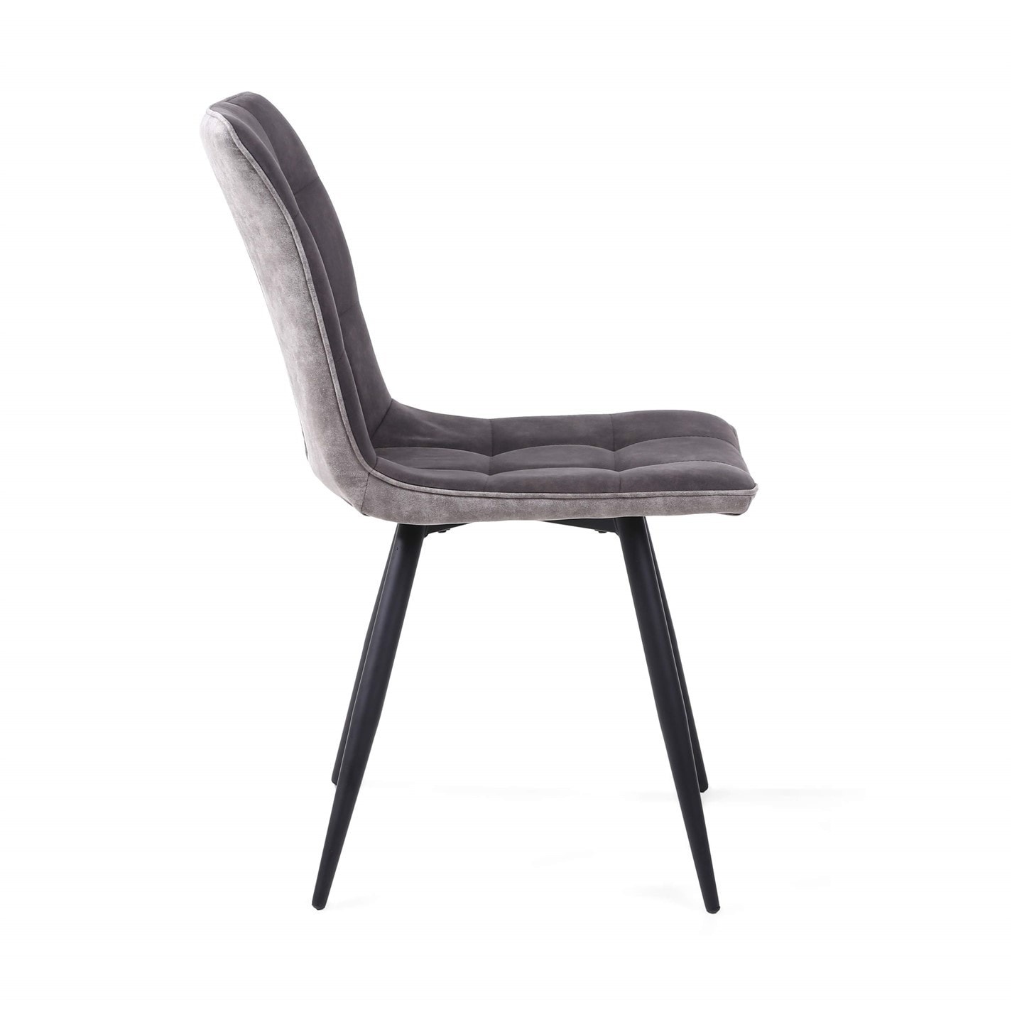 Shankar | Rodeo Suede Effect Dark Grey Dining Chairs | Dark Grey ...