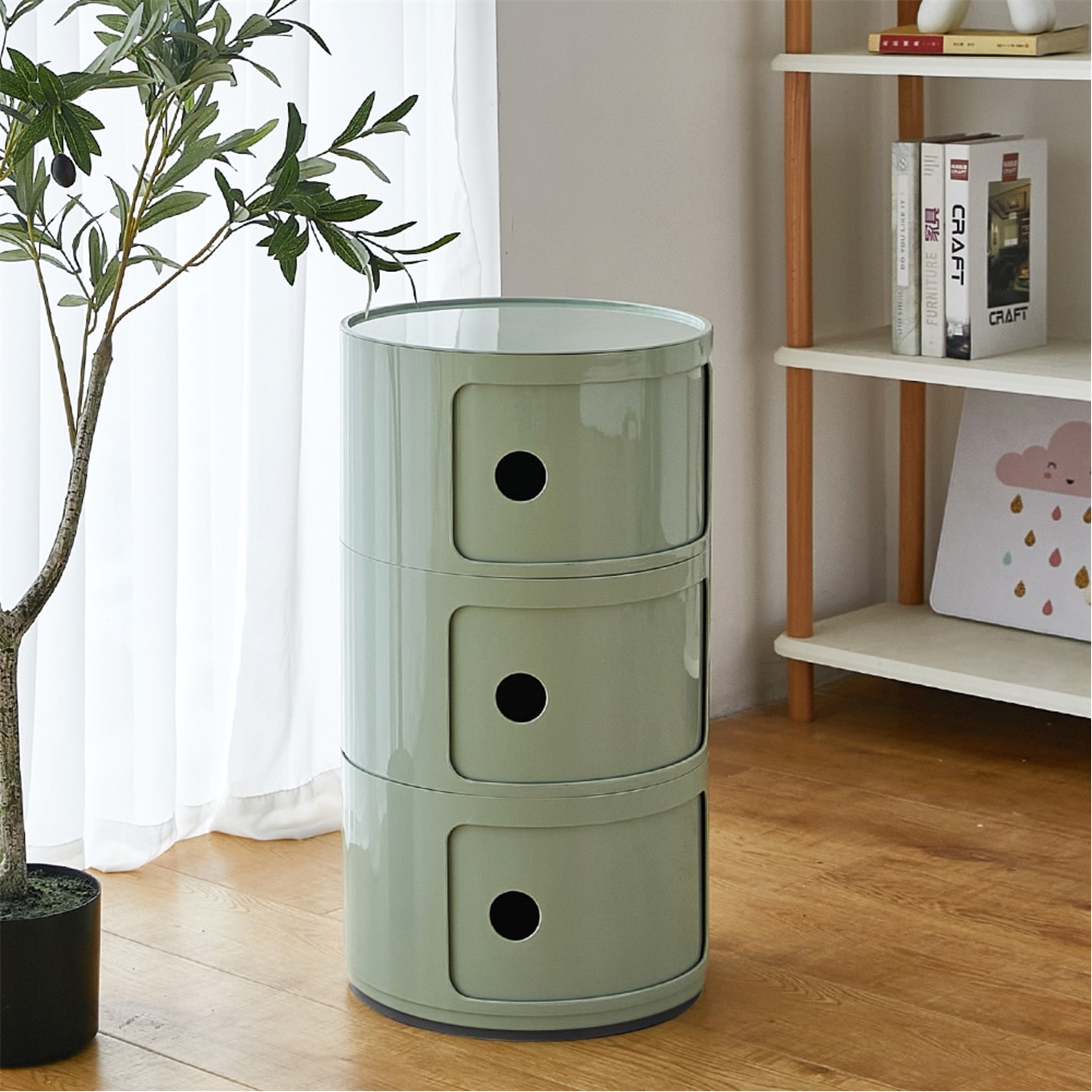 LIFE IDEAS | Cylindrical Multi-Tier Plastic Drawer Unit | Plastic ...
