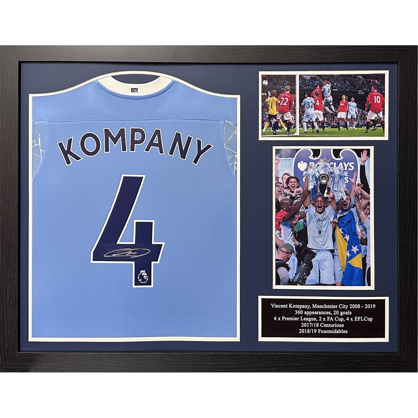 AllStarSignings Ltd | Vincent Kompany signed Manchester City shirt ...