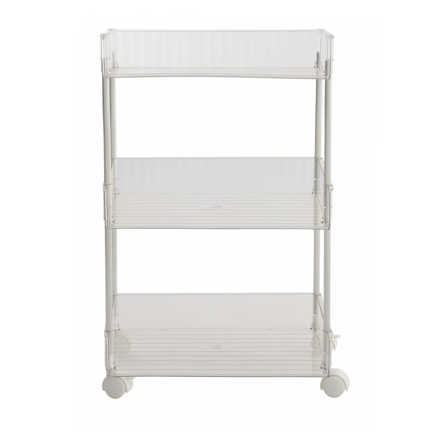LIFE IDEAS | Transparent Rolling Storage Cart | Clear | SportsDirect.com