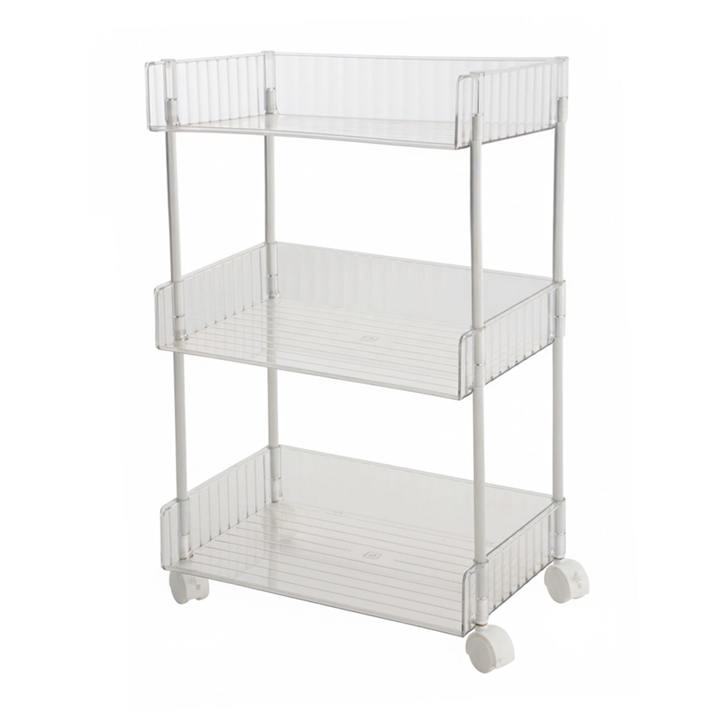 LIFE IDEAS | Transparent Rolling Storage Cart | Clear | SportsDirect.com