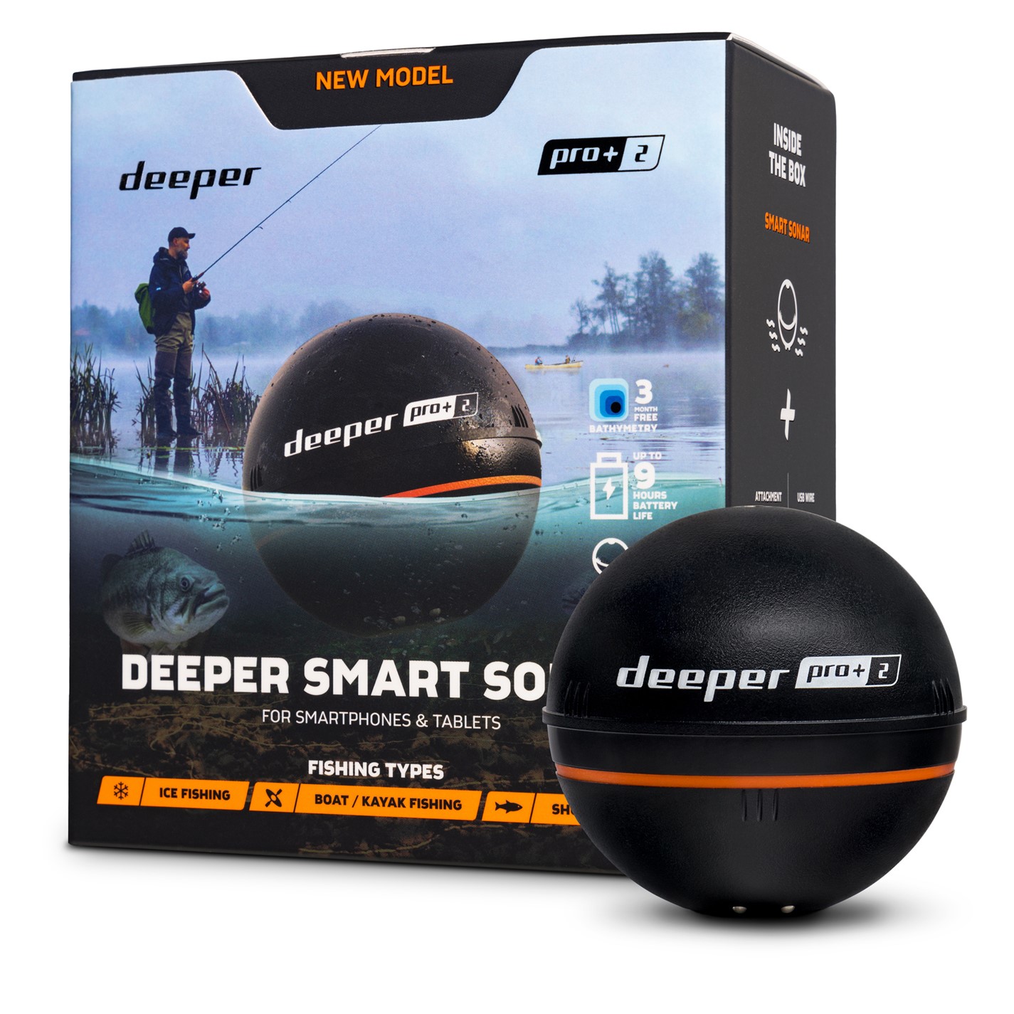 Deeper | Pro+ 2 Fish Finder | Black | SportsDirect.com