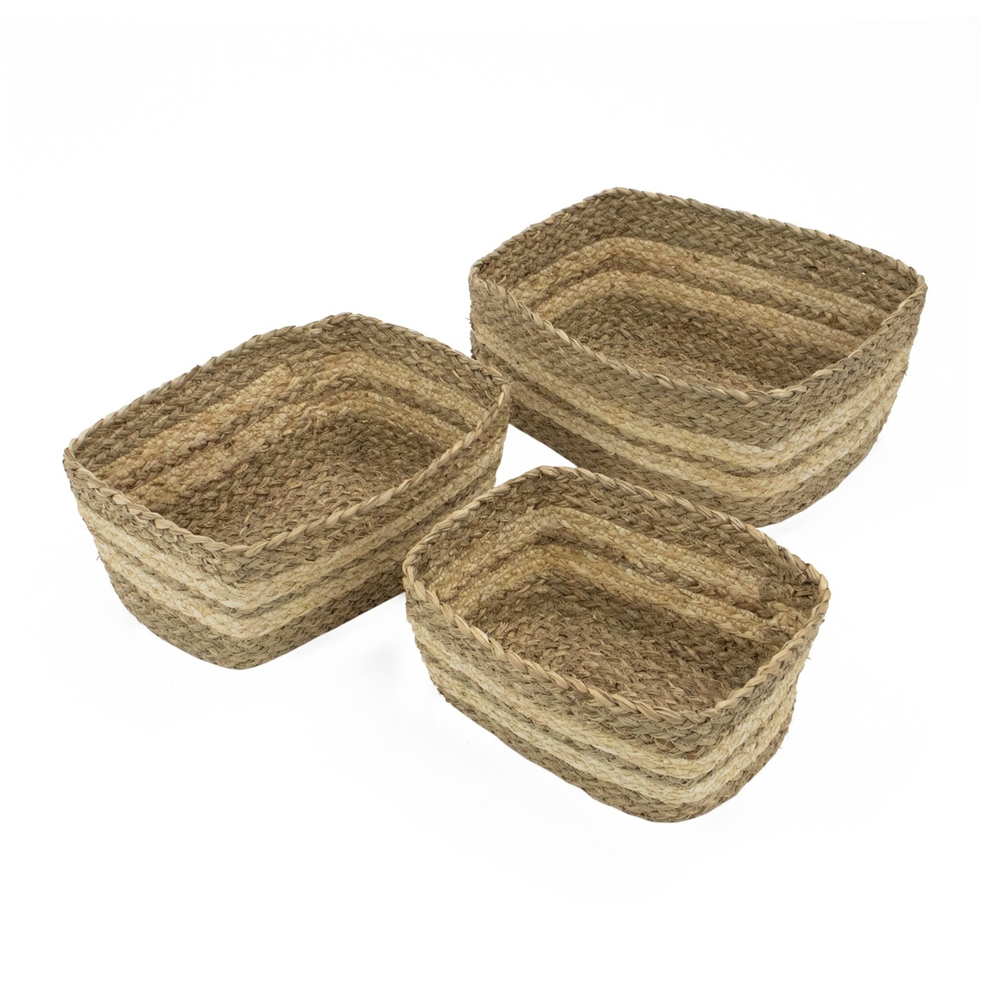JVL | Palma Set of 3 Natural Storage Baskets | Brown | SportsDirect.com