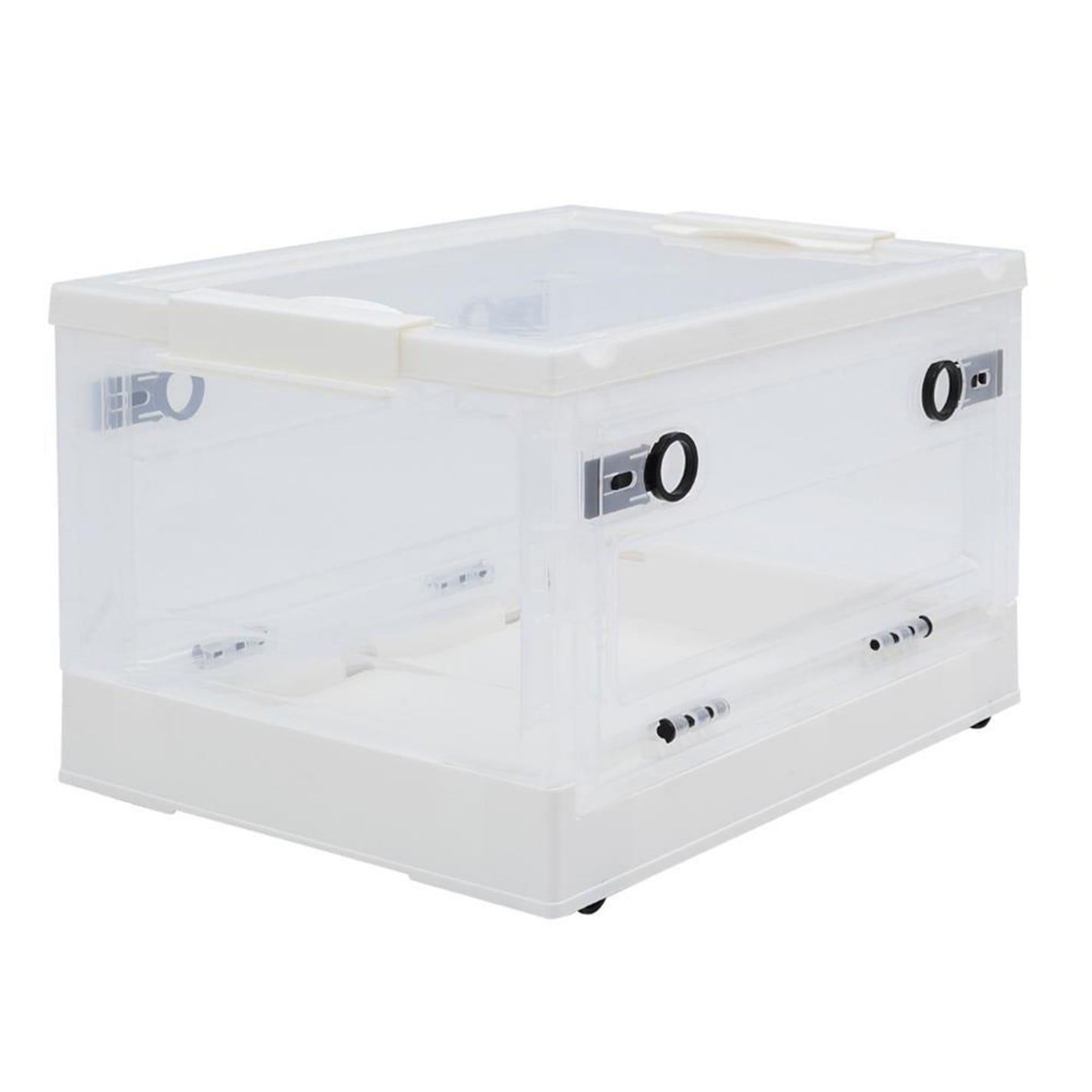 LIFE IDEAS | 3-Piece Folding Storage Boxes with Wheels | Plastic ...