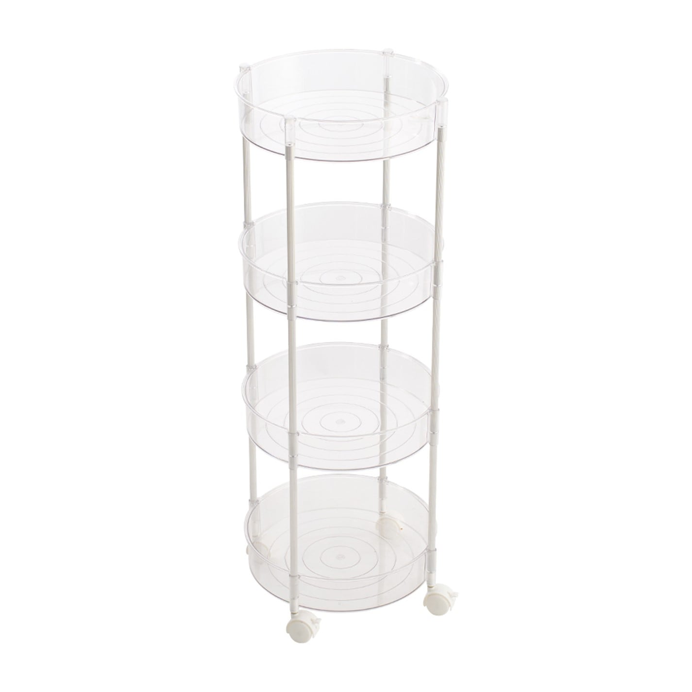 LIFE IDEAS | Transparent Rolling Storage Cart | Clear | SportsDirect.com