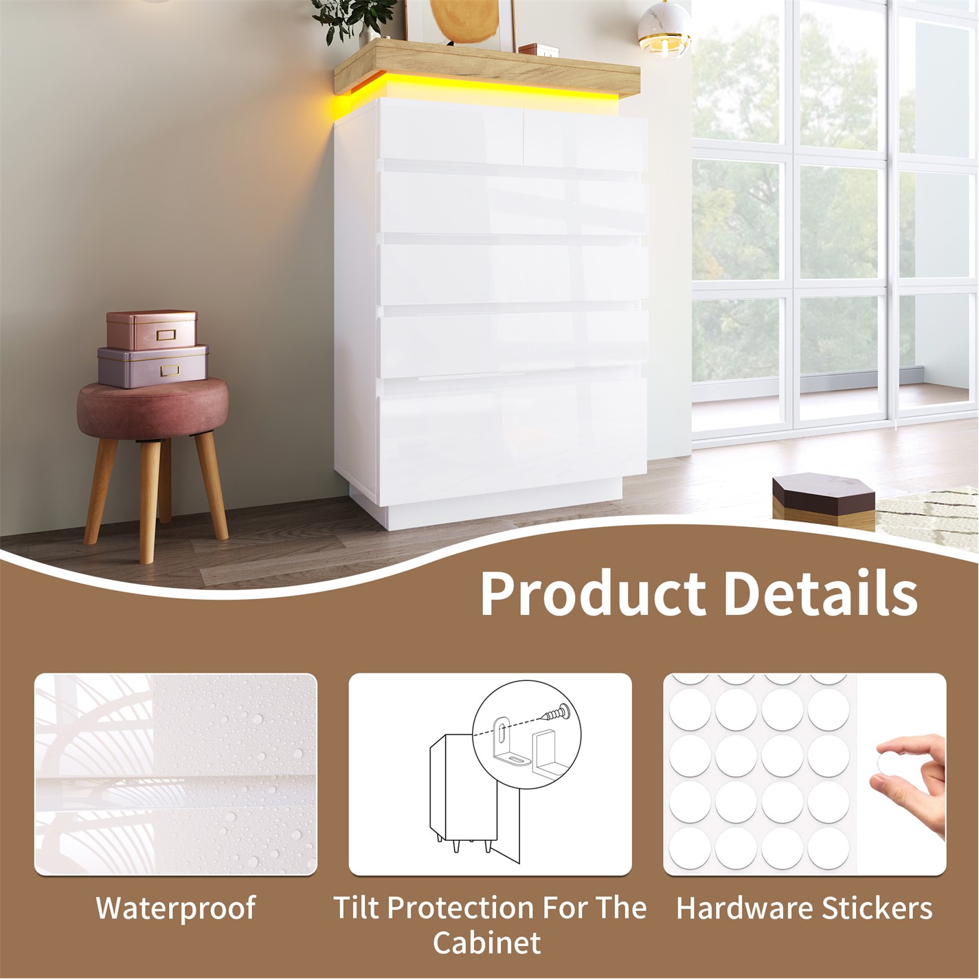 Urban Meuble | White Bedside Cabinet Modern Design Storage | White ...