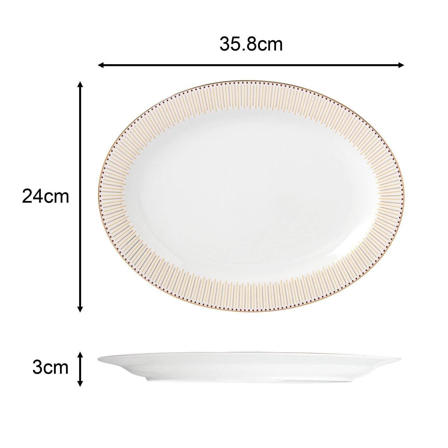 Waterside | 50PC Gold Radiance Dinner Set | Multi | SportsDirect.com
