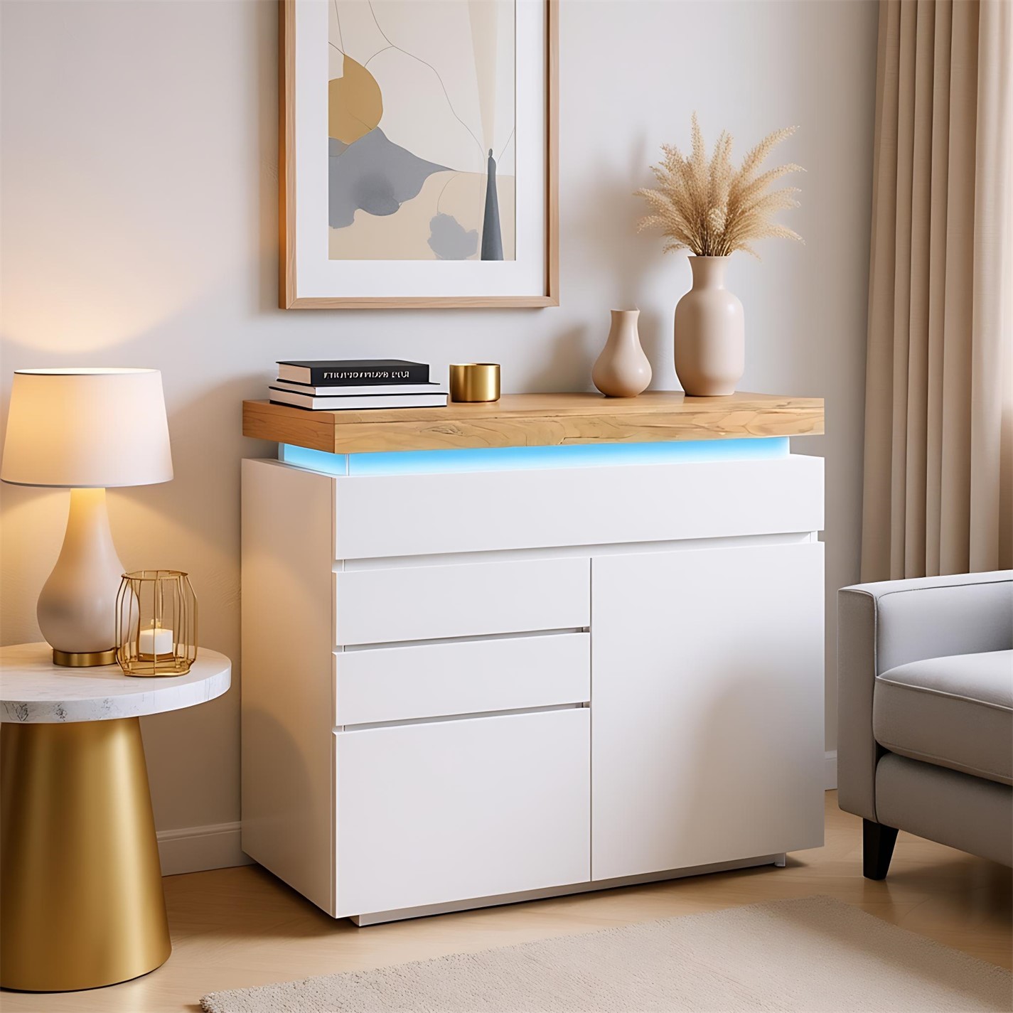 Urban Meuble | Modern White Console Table with Ample Storage | White ...