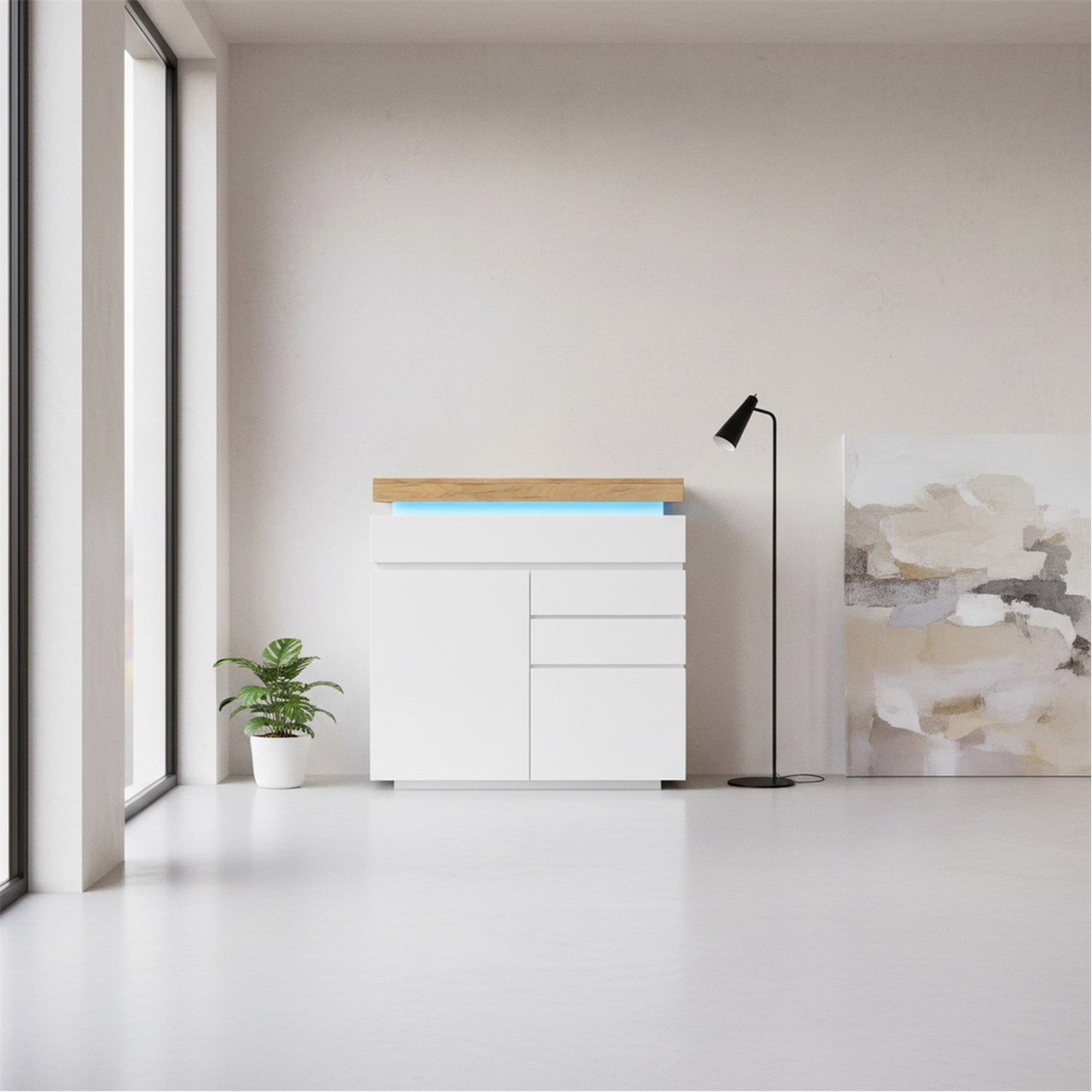 Urban Meuble | Modern White Console Table with Ample Storage | White ...