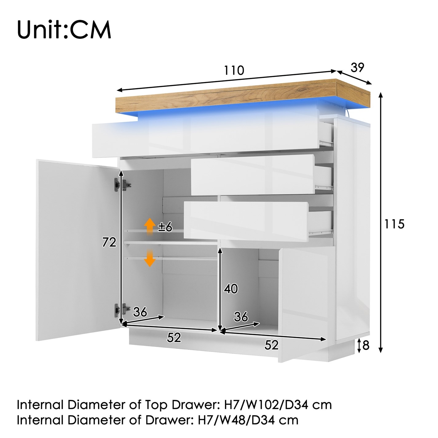 Urban Meuble | Modern White Console Table with Ample Storage | White ...
