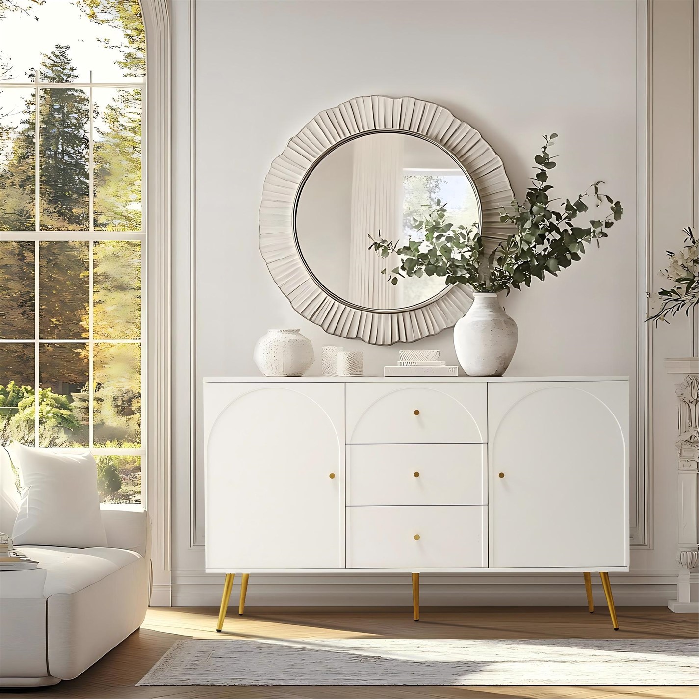 Urban Meuble | White Sideboard Modern Design Ample Storage | White ...