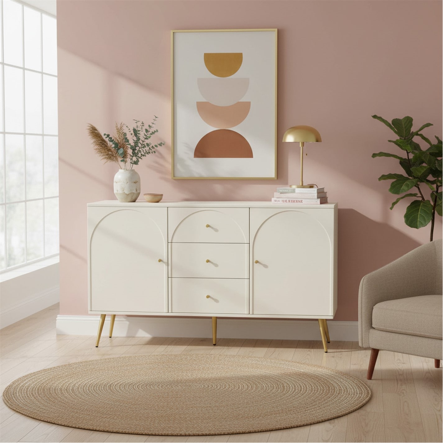 Urban Meuble | White Sideboard Modern Design Ample Storage | White ...