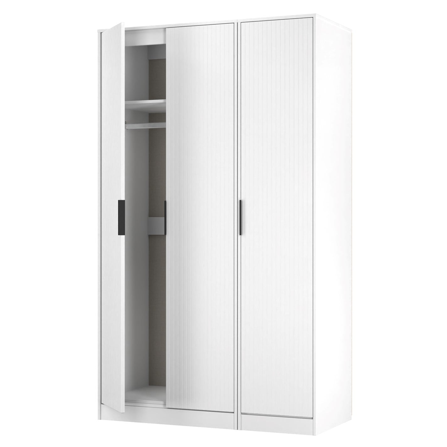 Welcome Furniture | Nashville Tall Triple Plain Wardrobe | White Matt ...