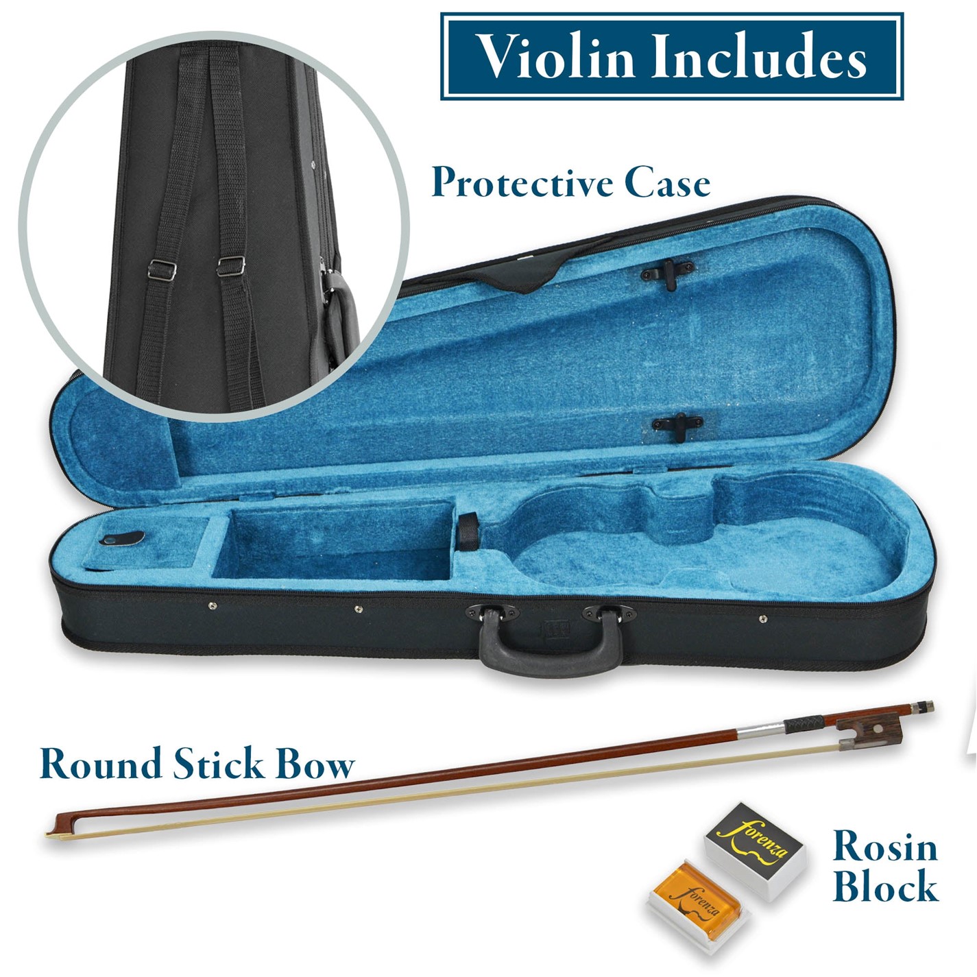 Forenza | Forenza Uno Series Full Size Violin Outfit | Black ...