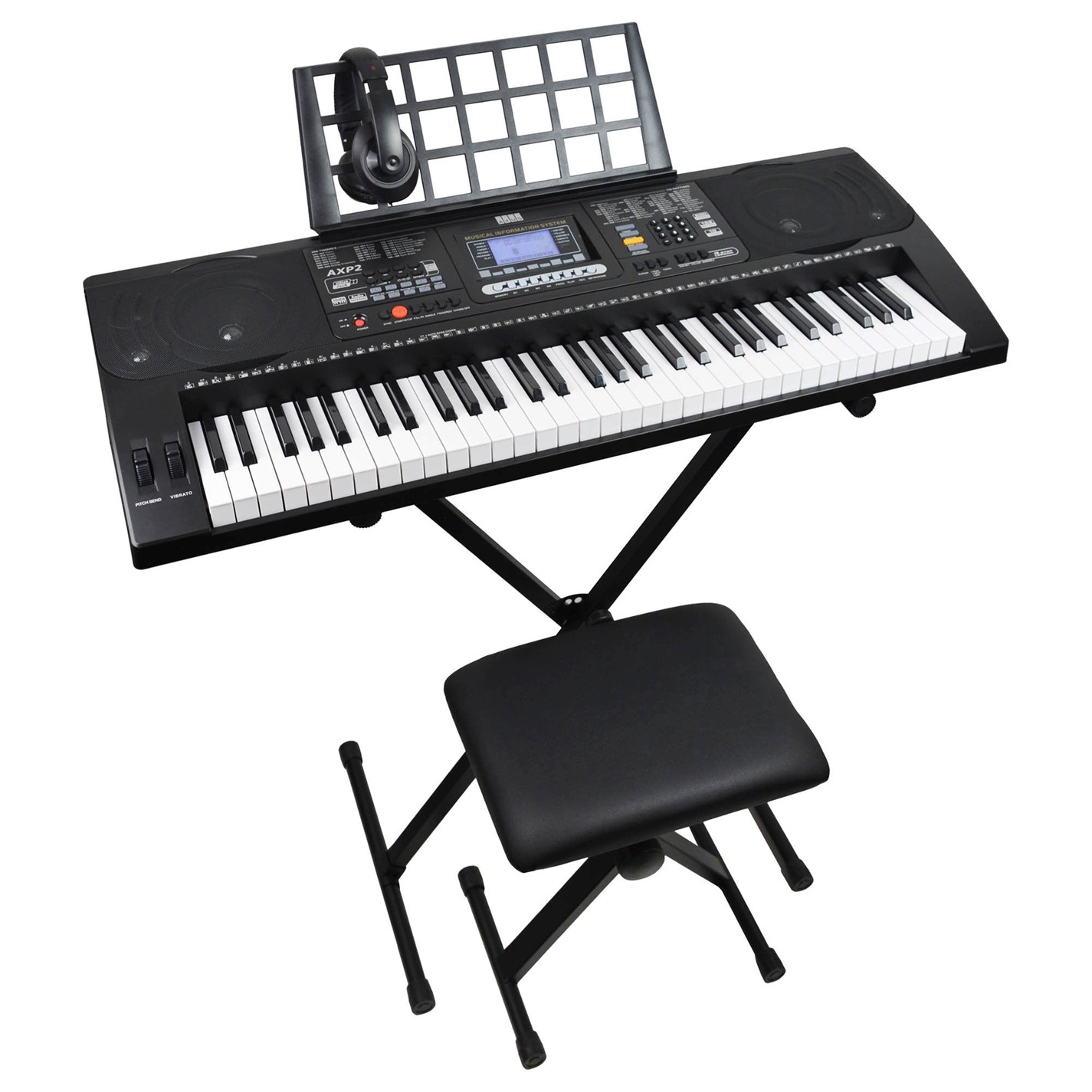 Axus | AXP2 Electronic Keyboard Pack | Black | SportsDirect.com