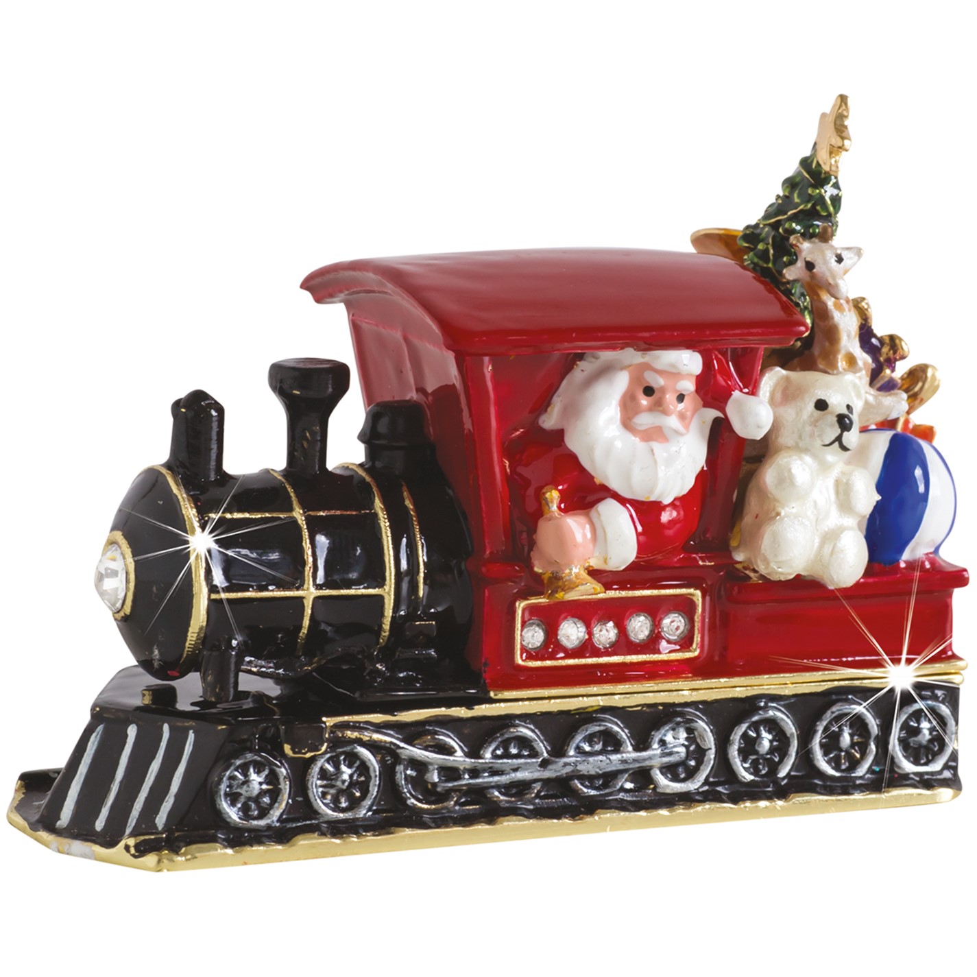 Craycombe Christmas | 6064 - Santa on Train Trinket Box | Red ...