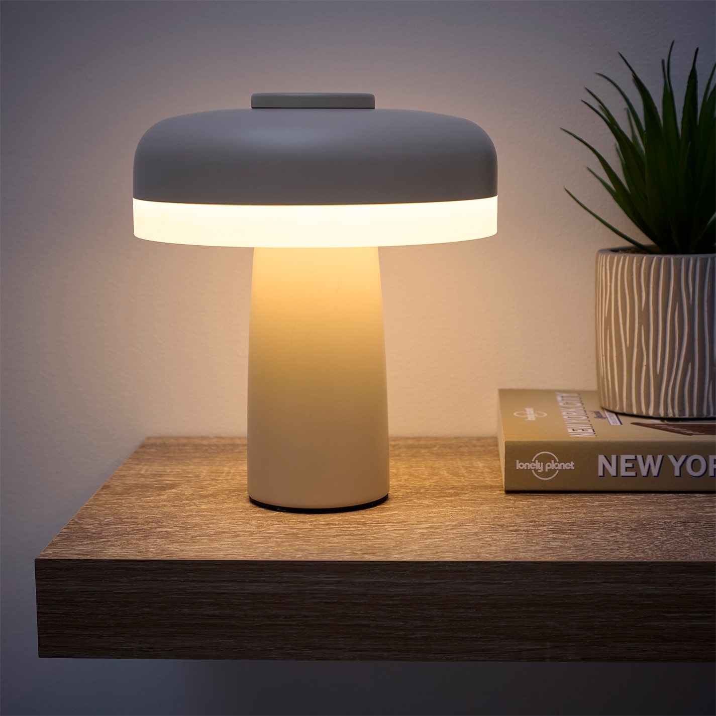 K Living | Lyon Cream Rechargeable Led Table Lamp | Cream ...