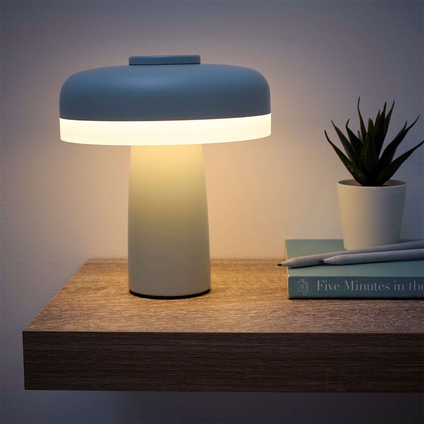 K Living | Lyon Blue Rechargeable Led Table Lamp | Blue | SportsDirect.com