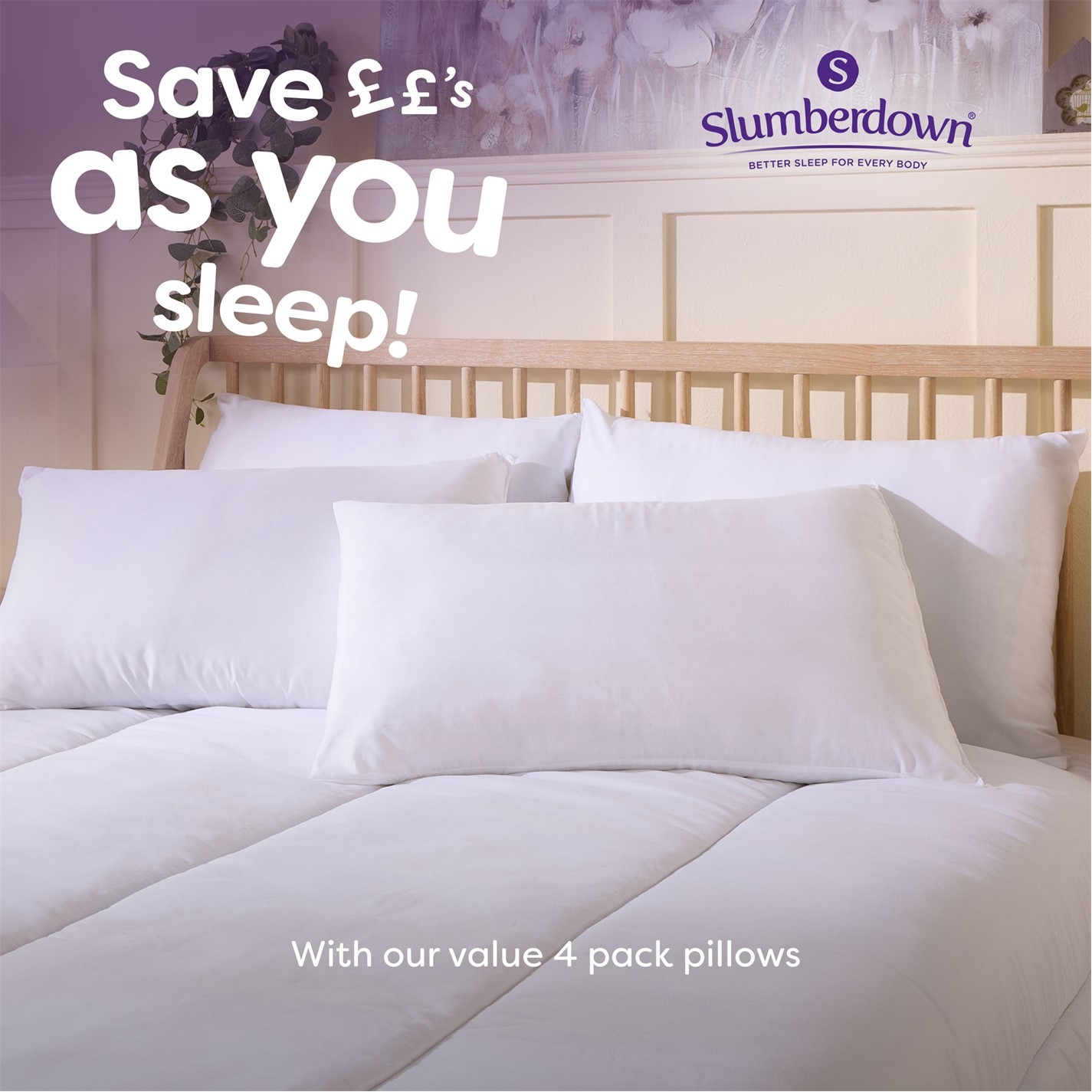 Slumberdown | Climate Control Super Support Pillows | White ...