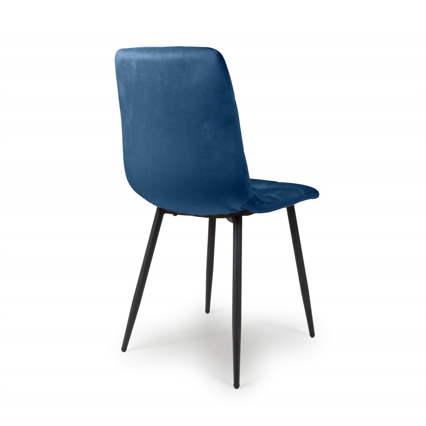 Shankar | Set of 4 Madison Brushed Velvet Blue Dining Chairs | Blue ...