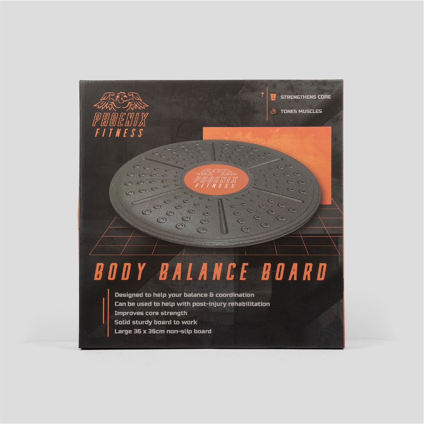 Phoenix Fitness | 36cm Body Balance Board | Black | SportsDirect.com