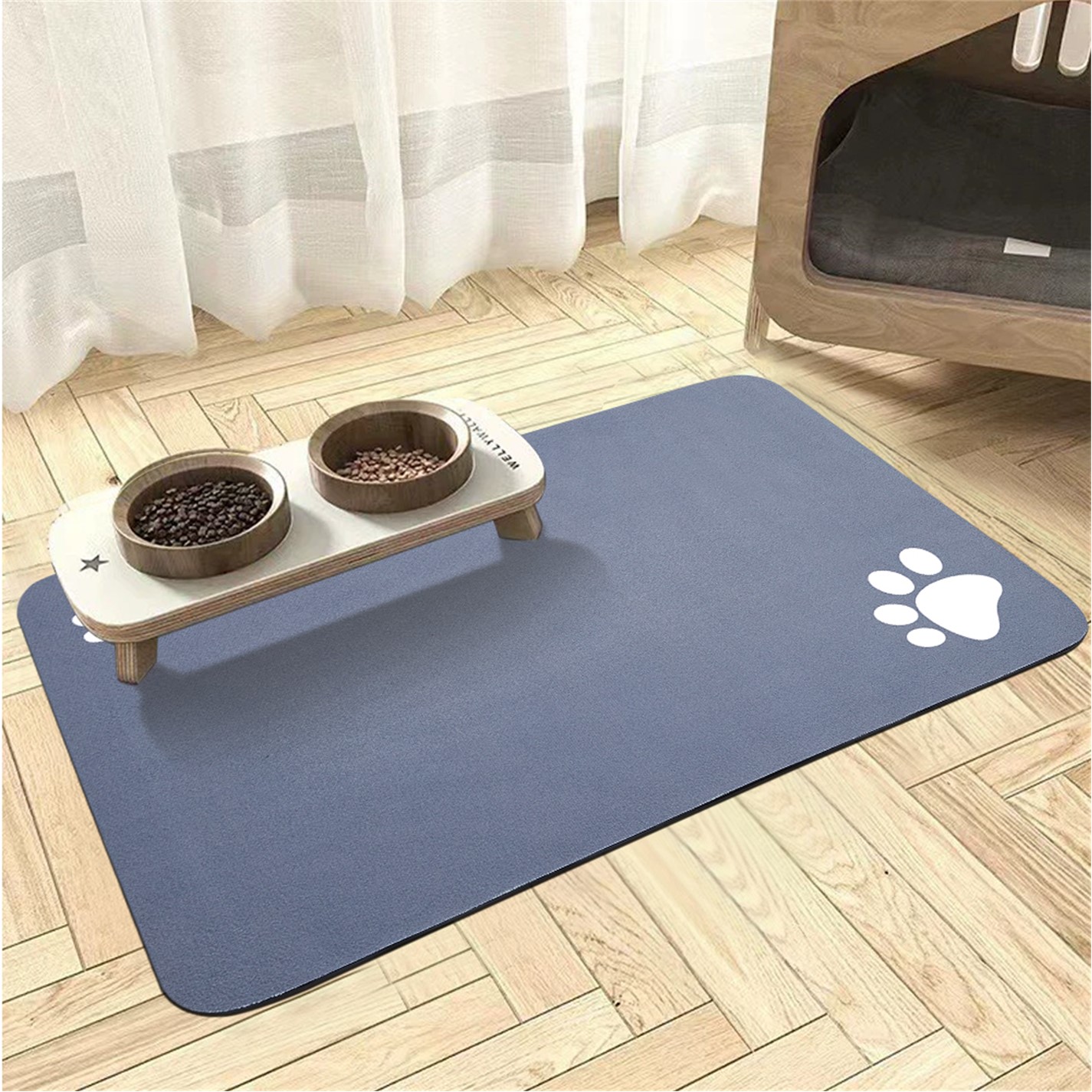 KIDKID | Washable Diatom Mud Pet Mat With Nonslip Bottom | Dark Grey ...